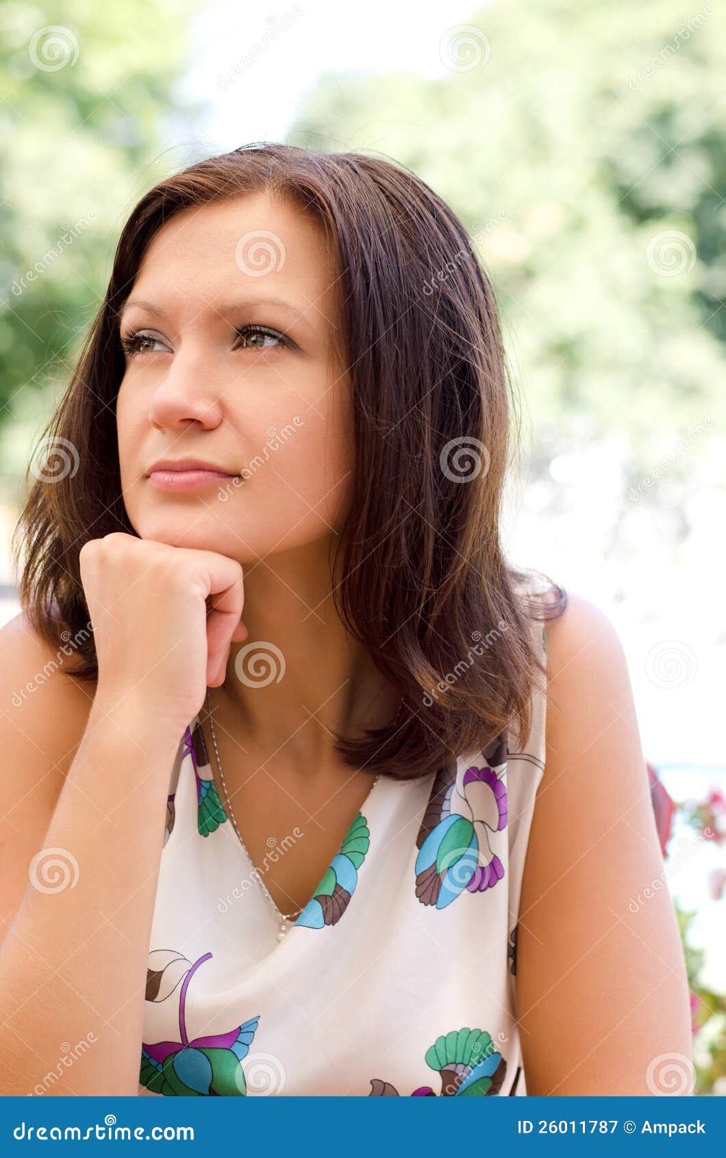 Portrait of a Thoughtful Woman Stock Image - Image of pensive, chin ... Portrait of a Thoughtful Woman Stock Image - Image of pensive, chin ...