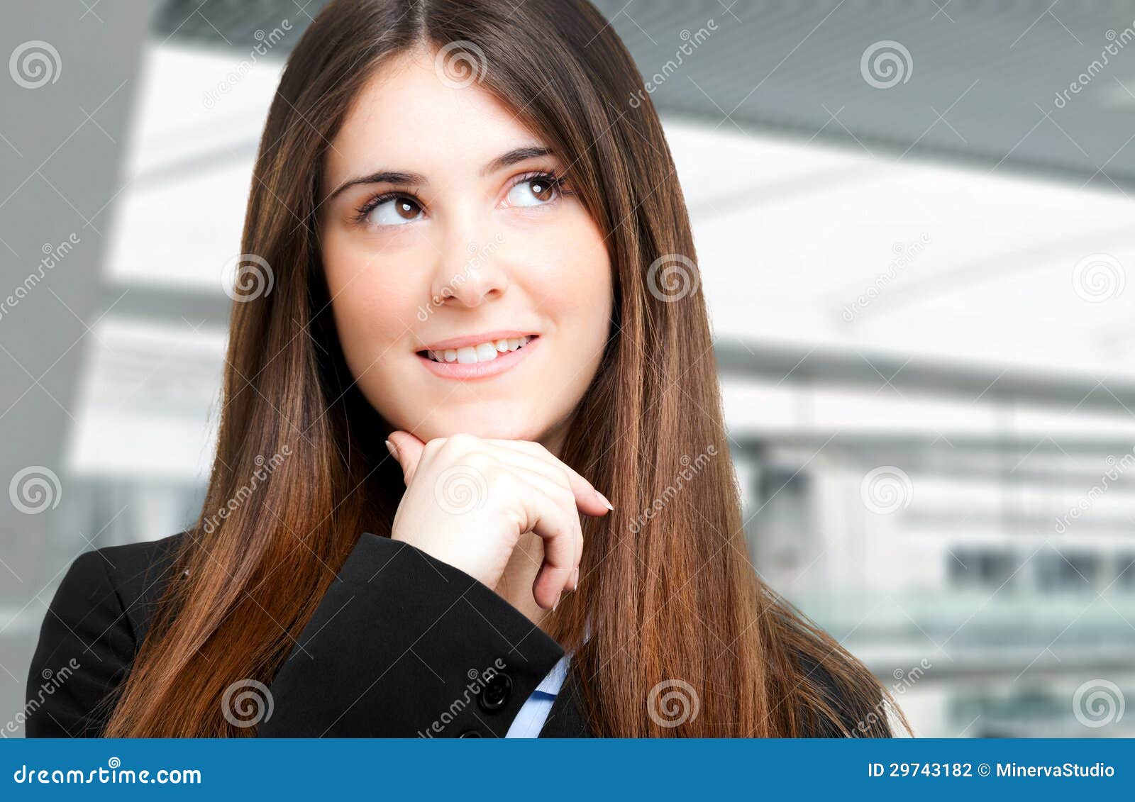 Thoughtful woman stock photo. Image of business, thoughtful - 29743182