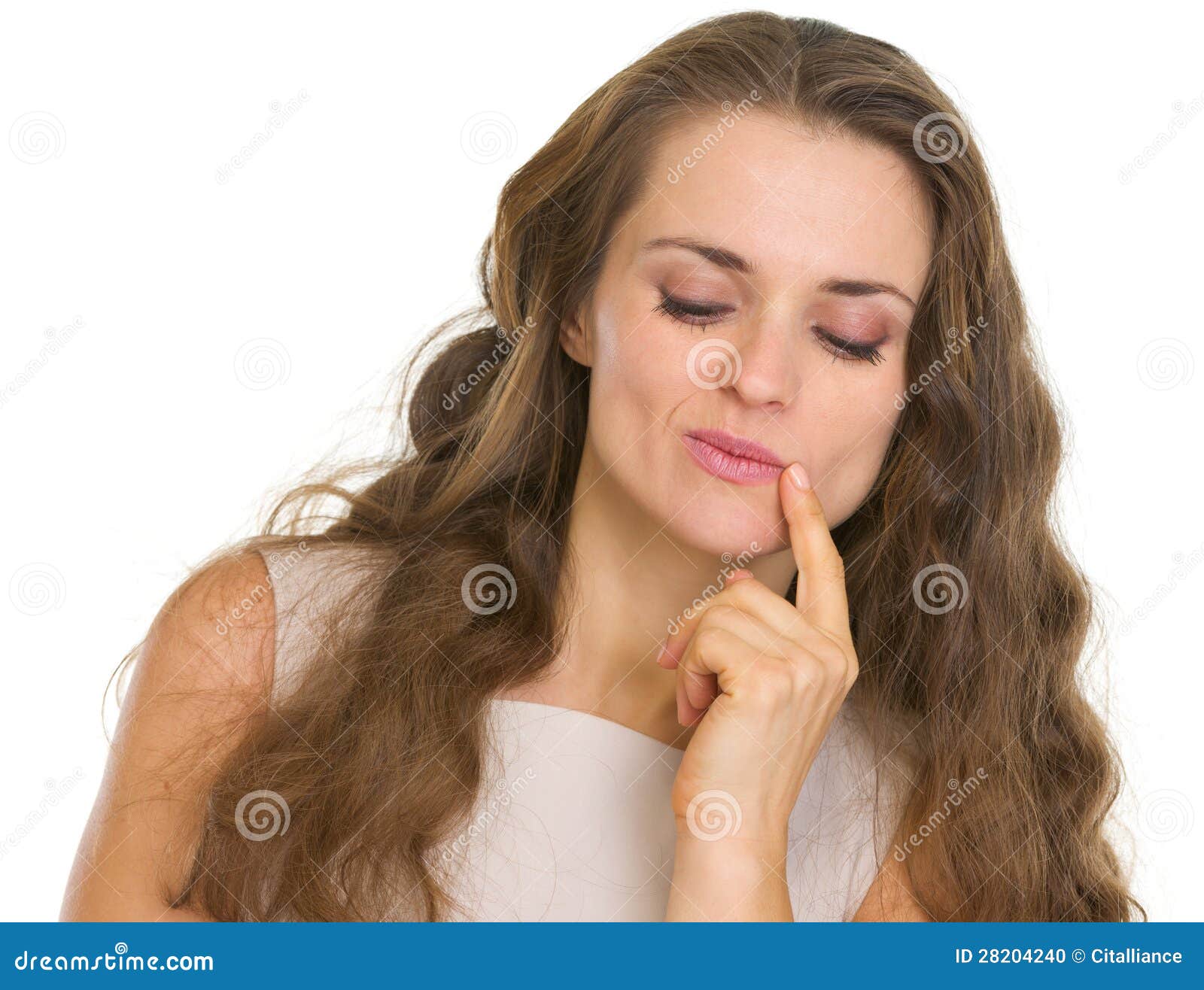 Portrait Of Thoughtful Woman Looking Down Stock Photo - Image: 28204240 Portrait Of Thoughtful Woman Looking Down Stock Photo - Image: 28204240