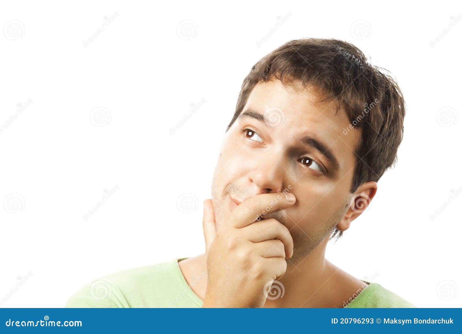 Portrait of Thoughtful Young Man Isolated on White Stock Image - Image ... Portrait of Thoughtful Young Man Isolated on White Stock Image - Image ...