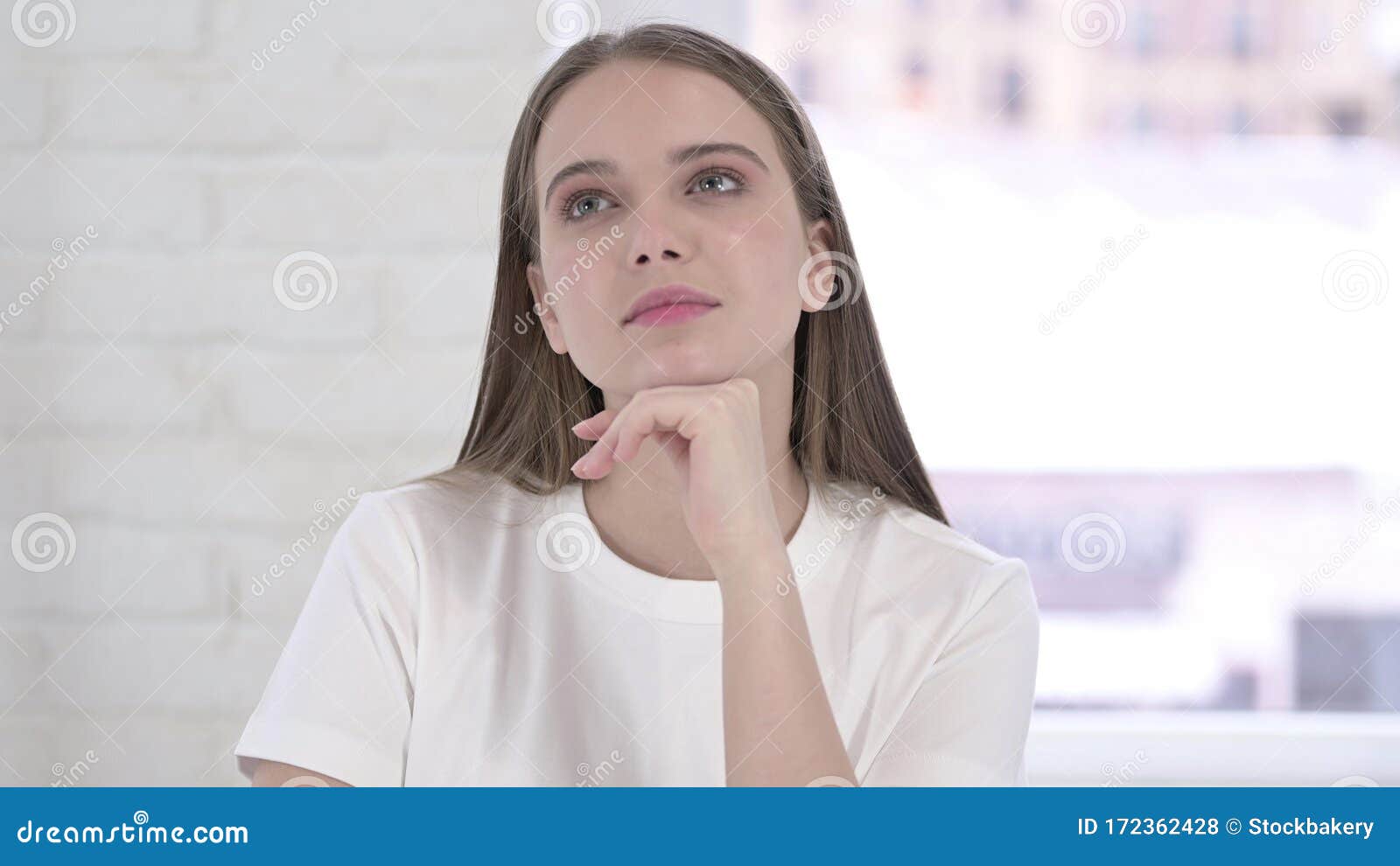 Portrait of Thoughtful Young Woman Thinking Stock Photo - Image of ... Portrait of Thoughtful Young Woman Thinking Stock Photo - Image of ...