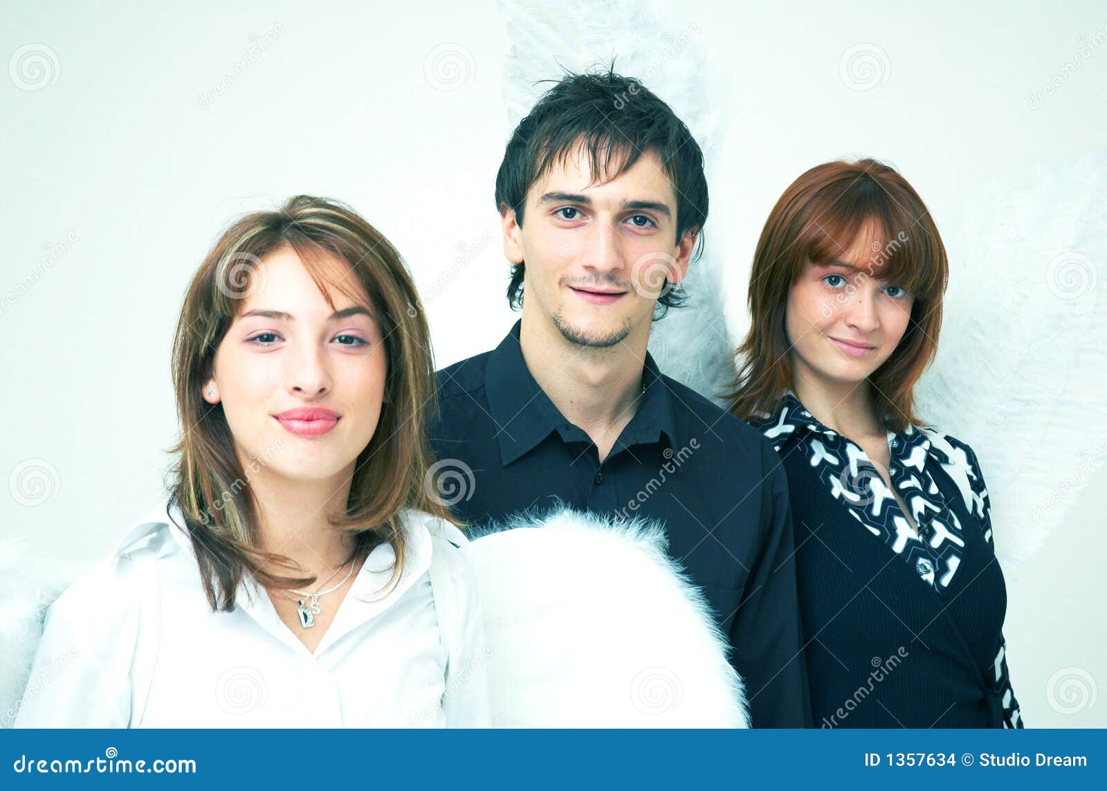 Portrait of Three stock photo. Image of female, like, fraternize - 1357634