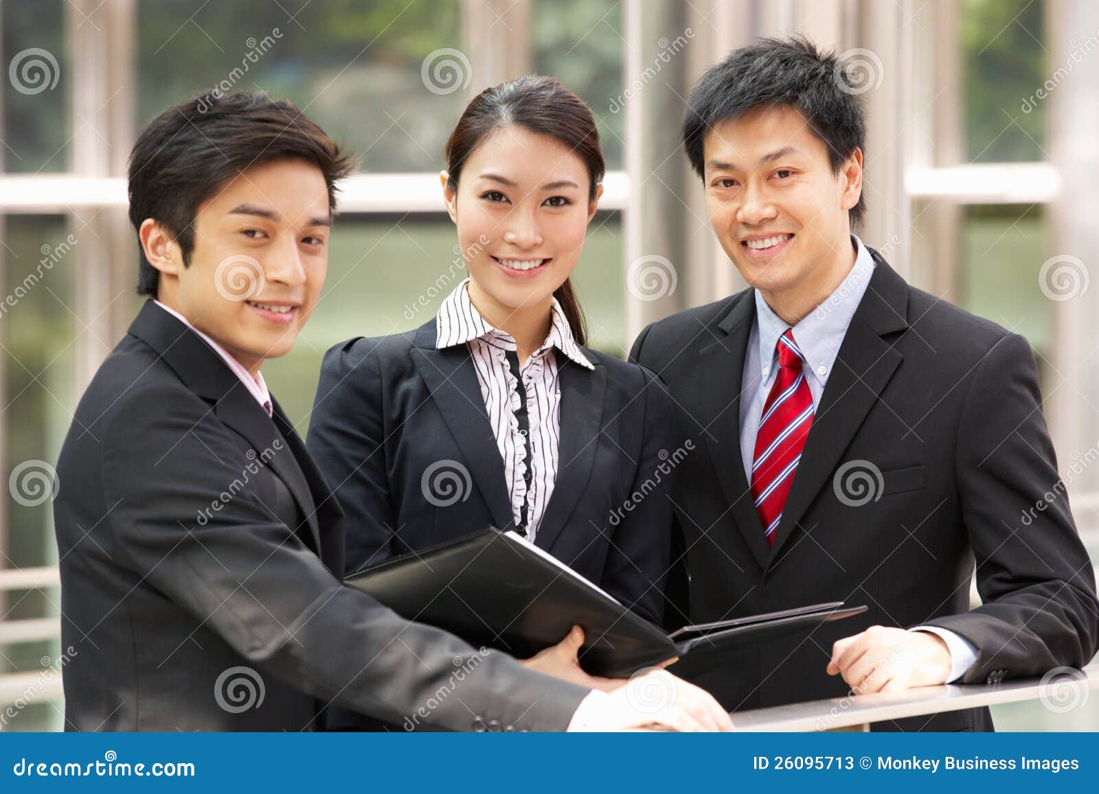 Portrait of Three Business Colleagues Stock Image - Image of group ...