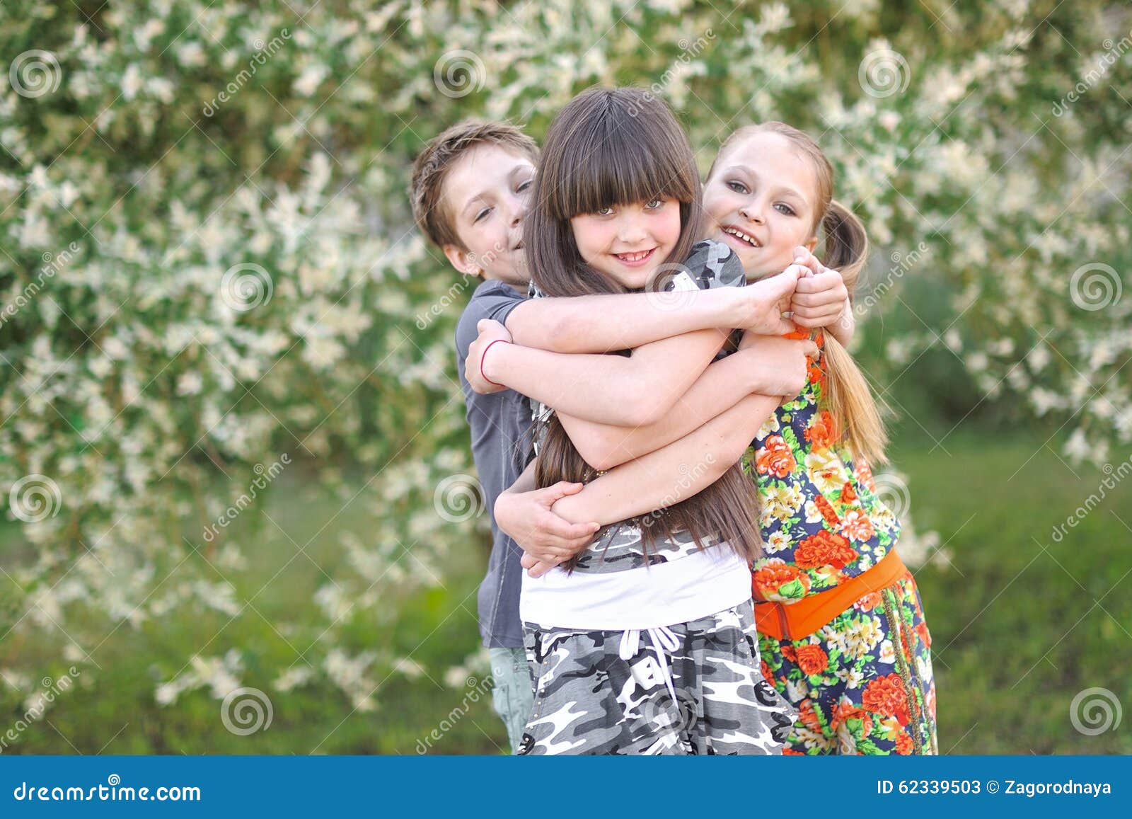 Portrait of three friends stock image. Image of girl - 62339503
