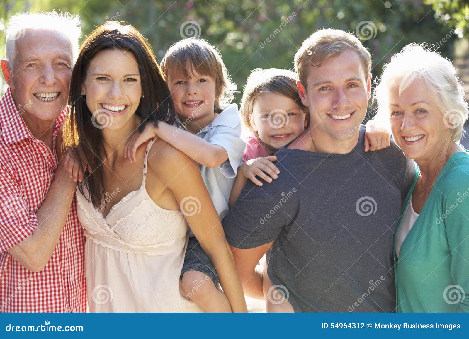 Portrait of Three Generation Family in Countryside Stock Photo - Image ...