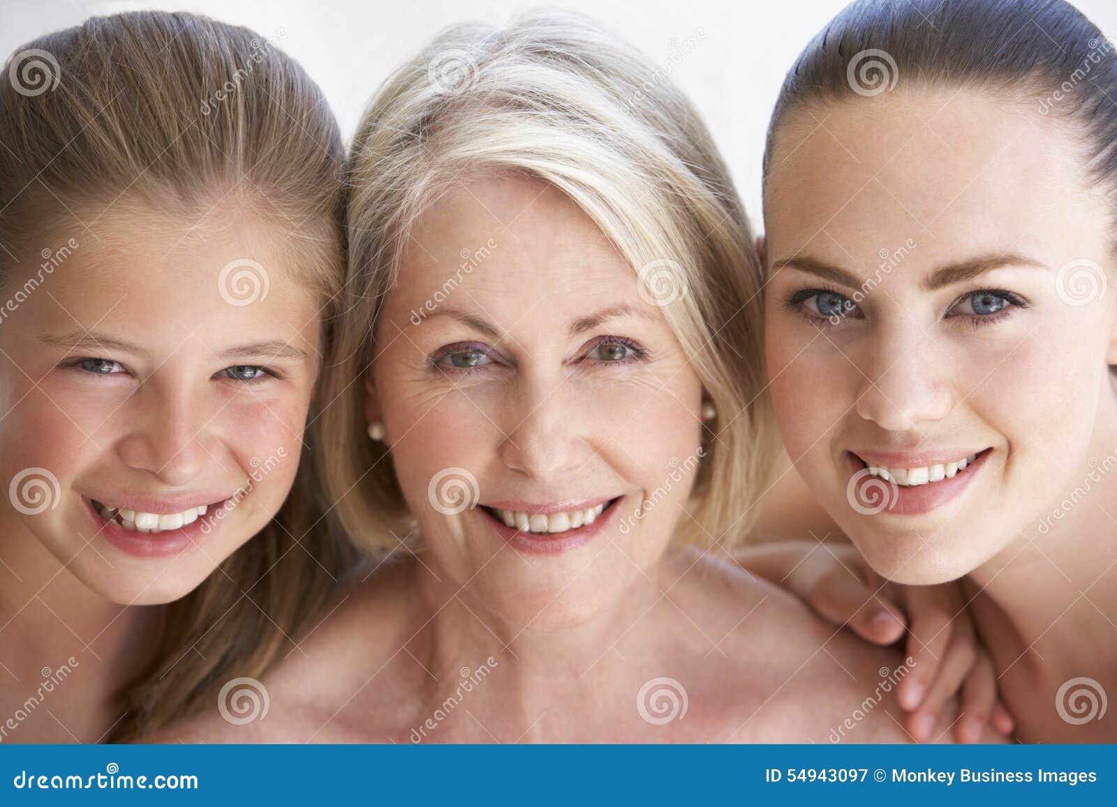 Portrait of Three Generation of Women from Family Stock Image - Image ...