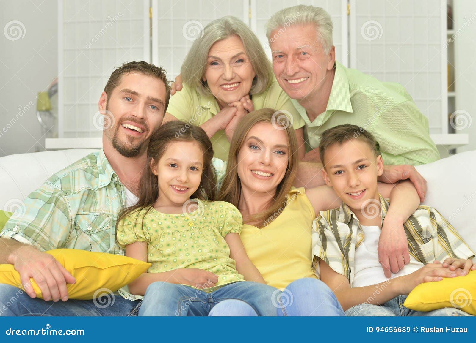 Portrait of Three Generations Stock Image - Image of happy, family ...