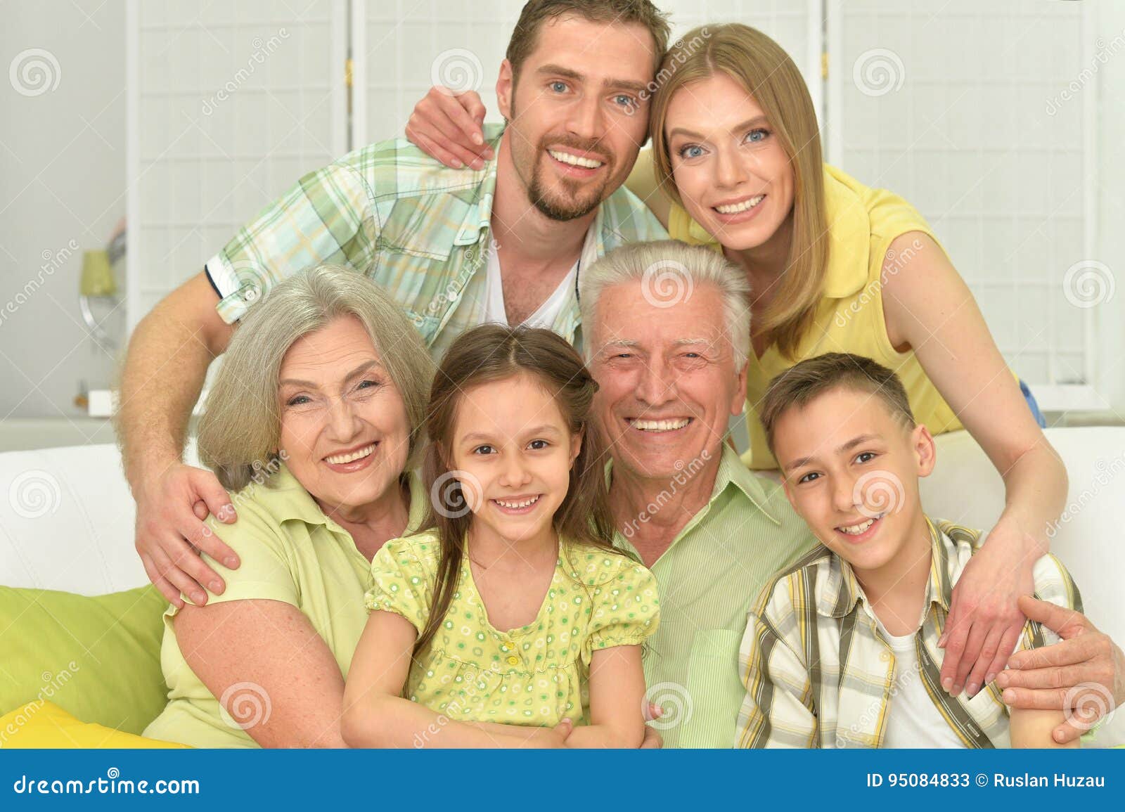 Portrait of Three Generations Stock Image - Image of background ...