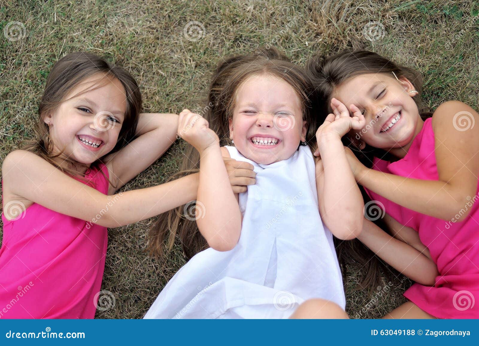 Portrait of Three Girlfriends Stock Photo - Image of spring, happy ...