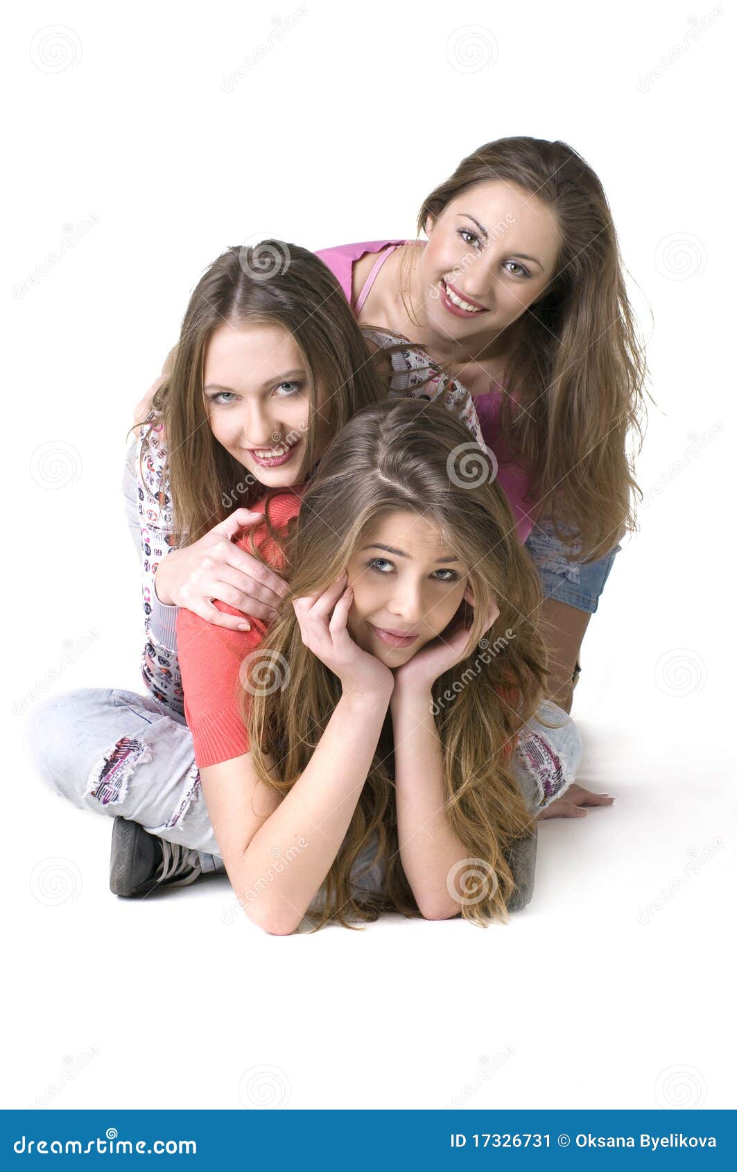 Portrait of three girls stock image. Image of group, friendship - 17326731