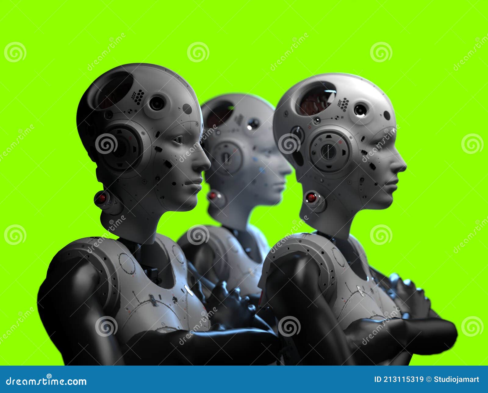 Close-up Of Two Robots' Eyes, With Menacing Stare And Sparks Flying ...