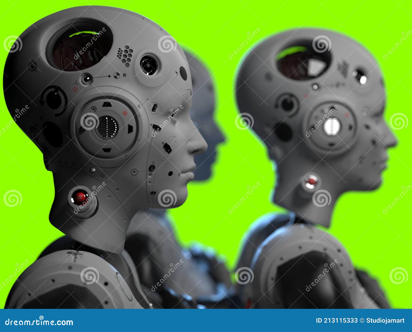 Close-up Of Two Robots' Eyes, With Menacing Stare And Sparks Flying ...