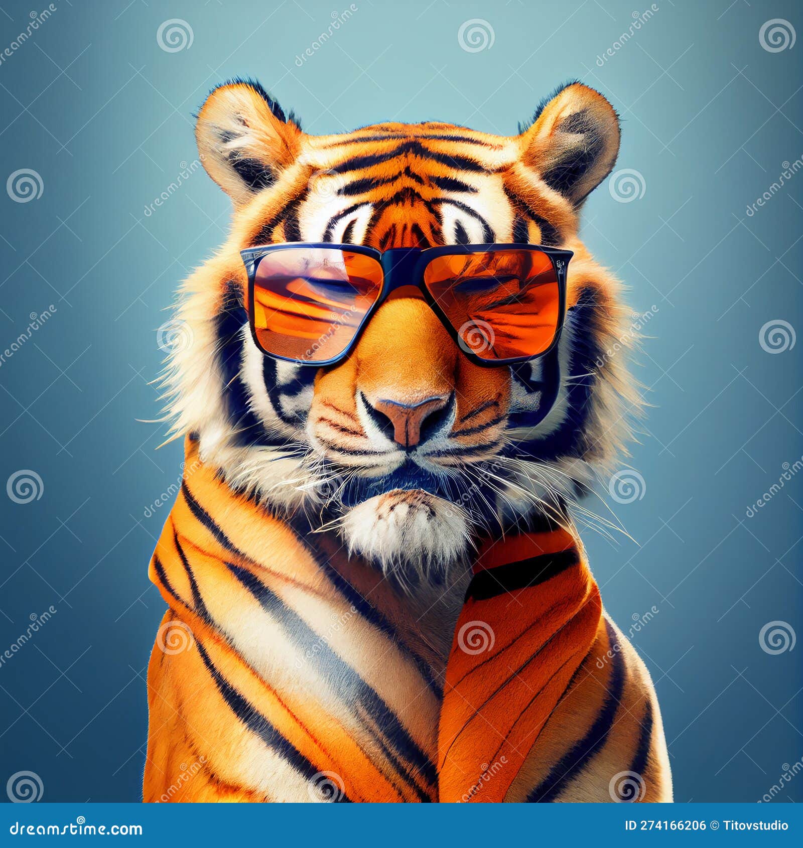 Portrait of a Tiger in Sunglasses Stock Photo - Image of tiger ...