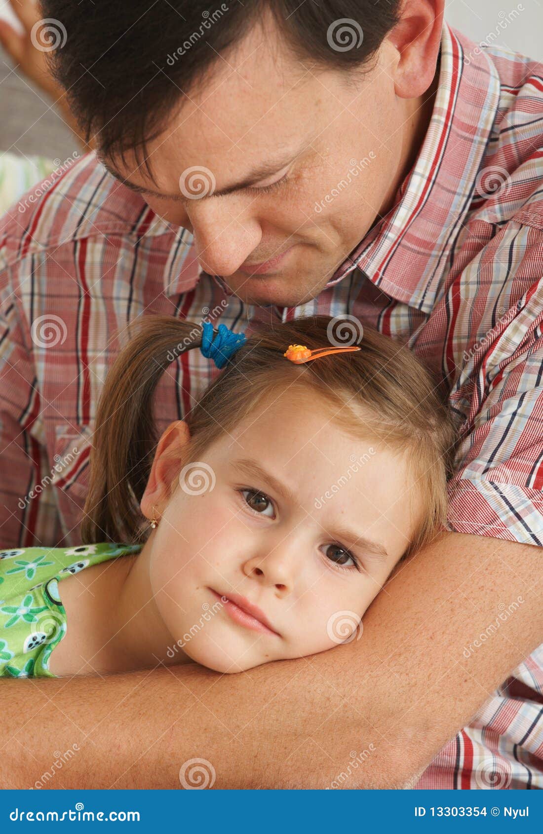 Portrait of tired daughter stock photo. Image of father - 13303354