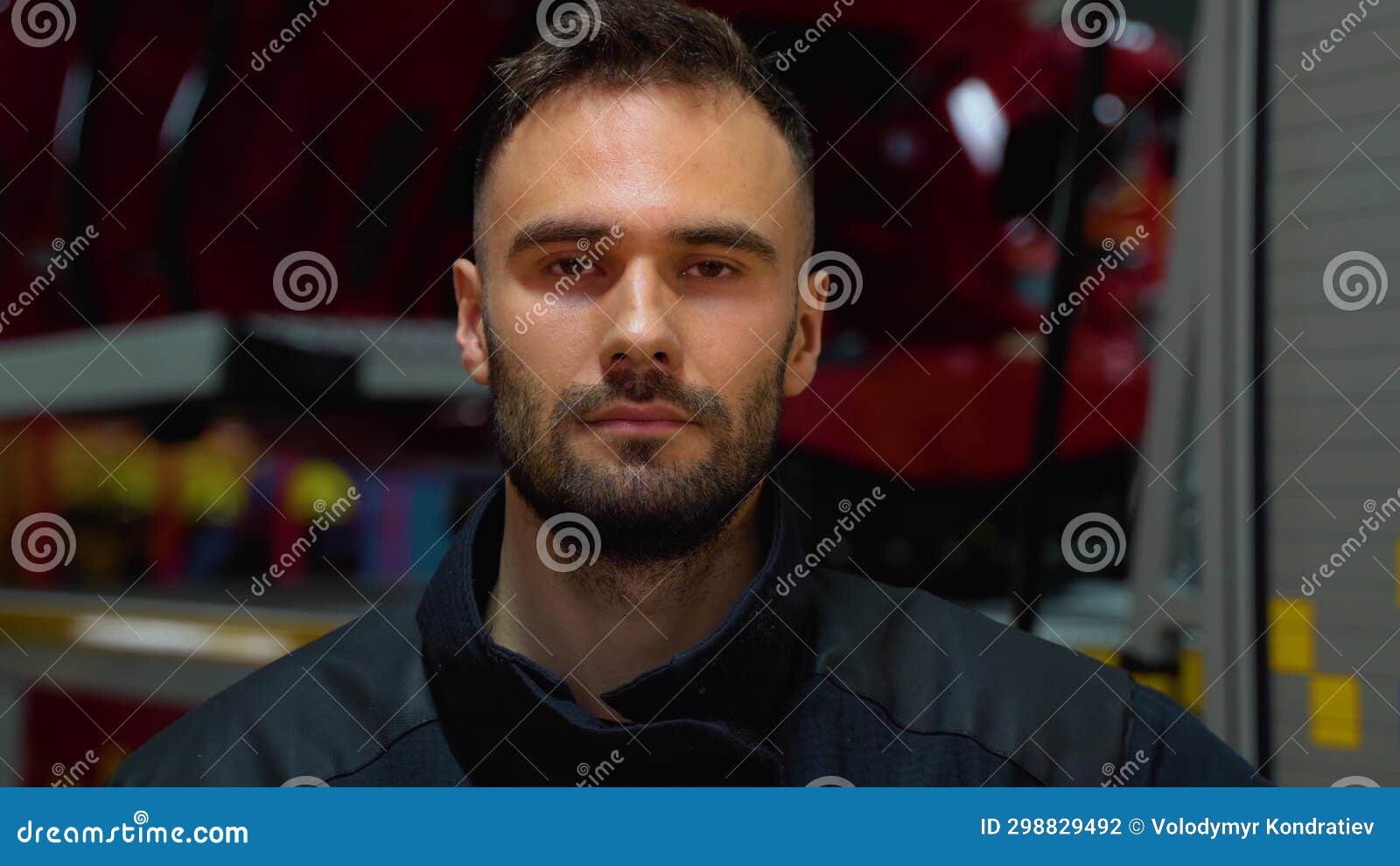 Portrait of Tired Fireman at Fire Station Stock Footage - Video of ...