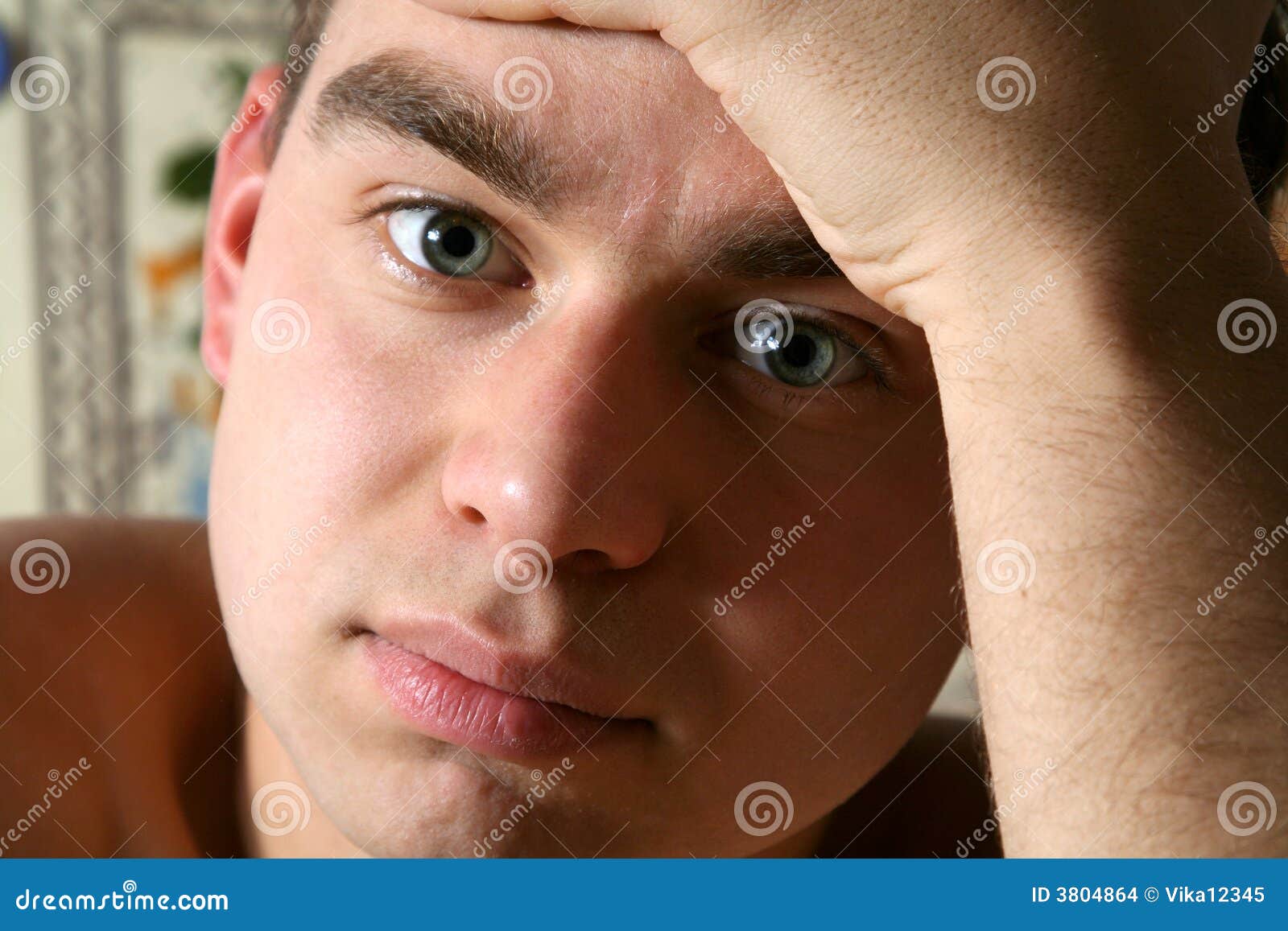 Portrait of tired man stock photo. Image of imagination - 3804864