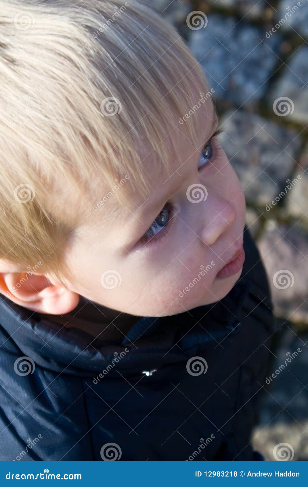 Portrait of a Toddler from Above Stock Photo - Image of bangs, baby ...