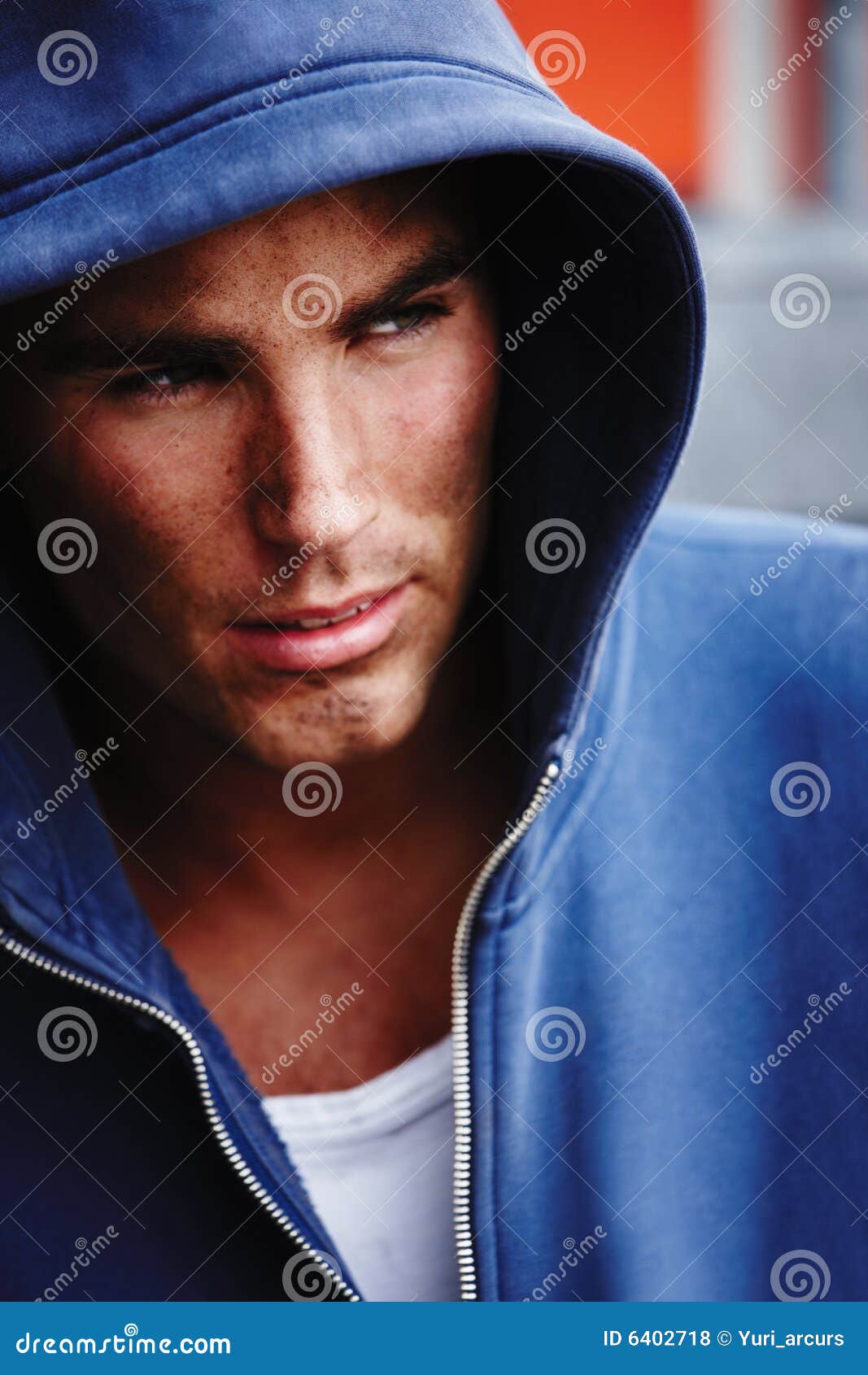 Portrait of a Tough Guy,showing Expressions Stock Photo - Image of ...