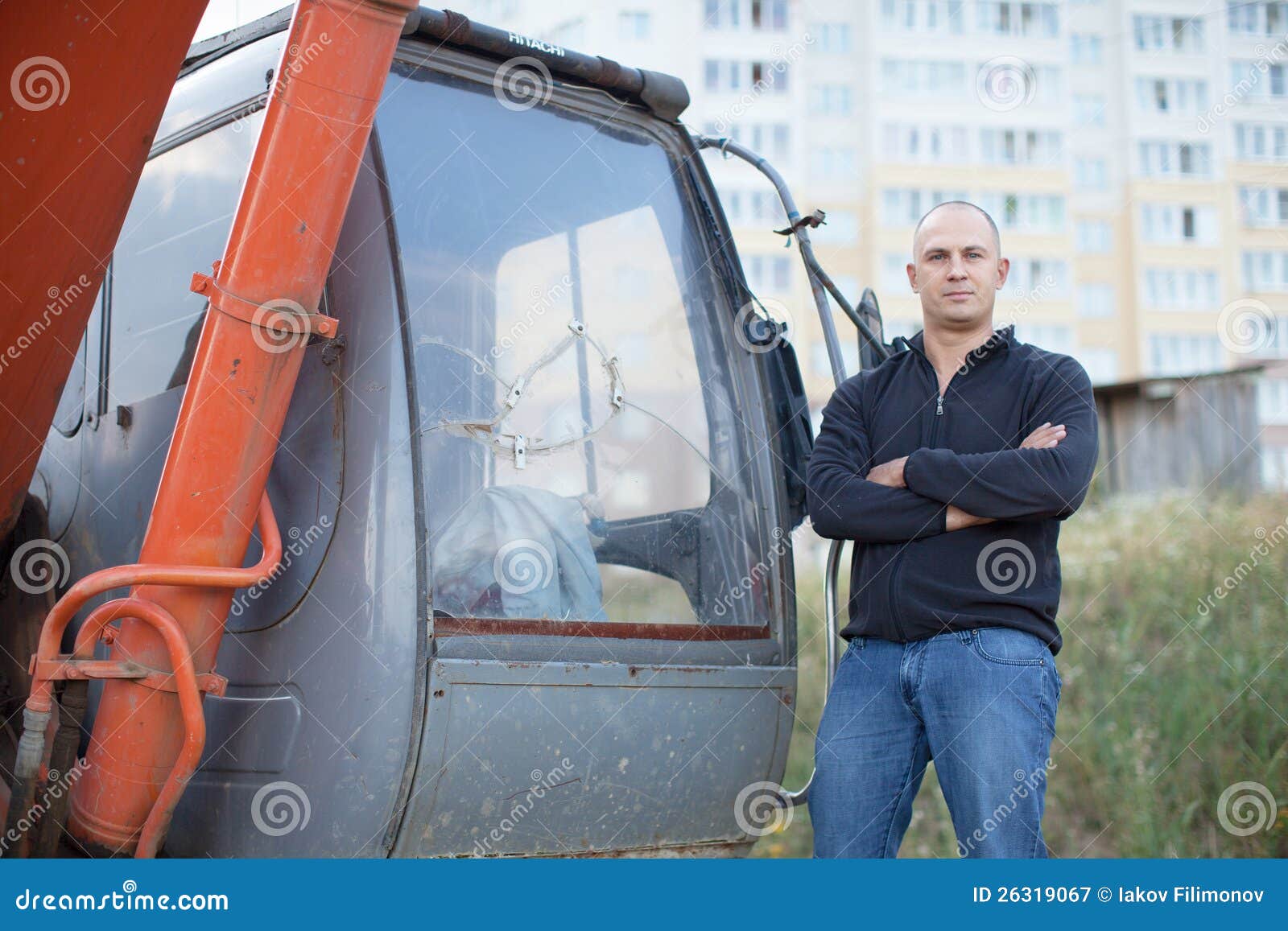 Portrait of Tractor Operator Stock Image - Image of builder, machines ...