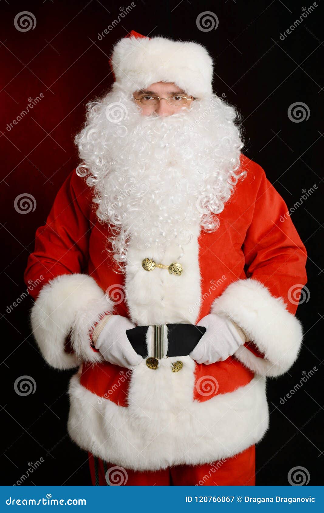 Portrait of Traditional Santa Claus Stock Image - Image of human ...