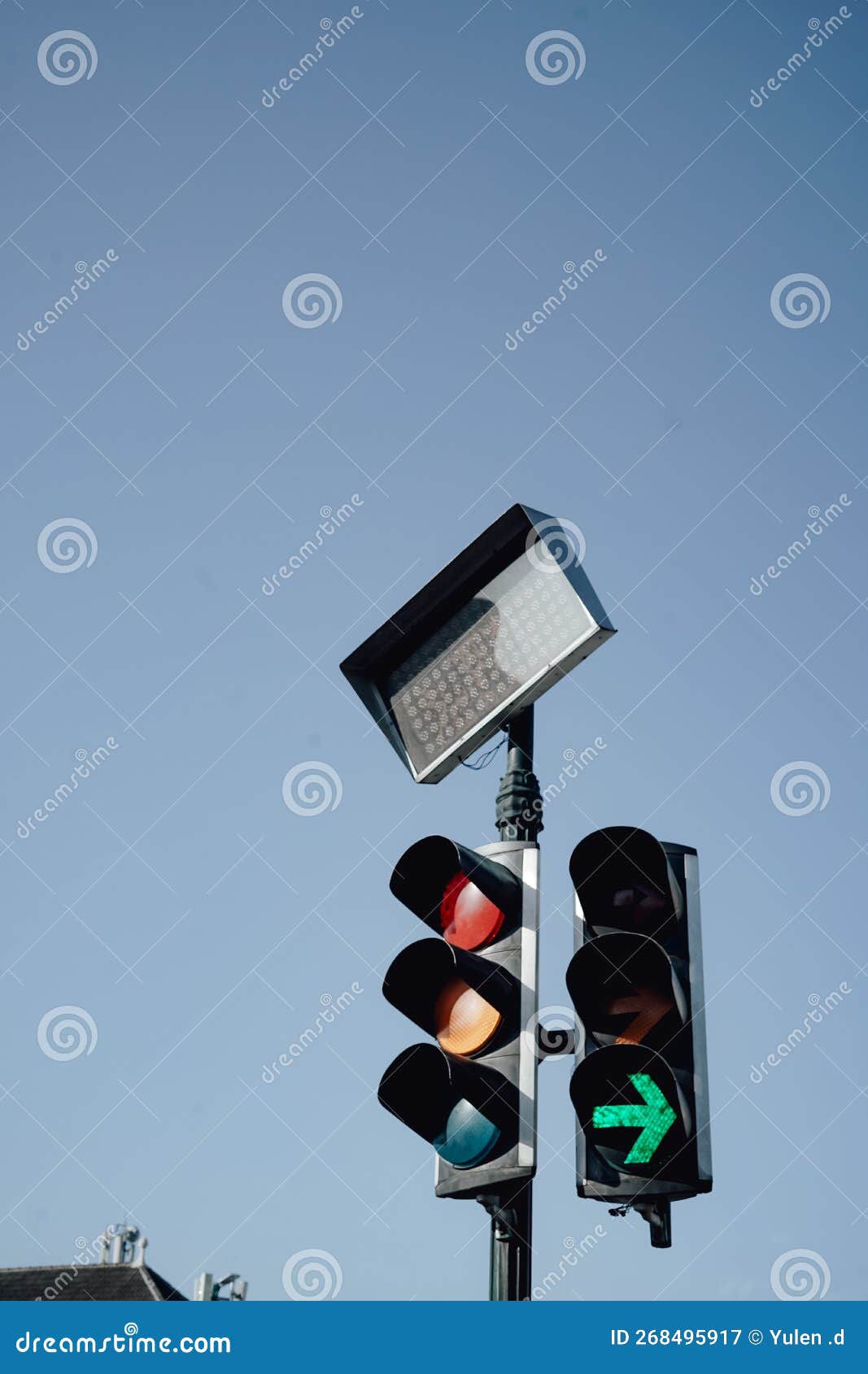 Portrait of Traffic Lights in Indonesia, Copy Space Stock Image - Image ...