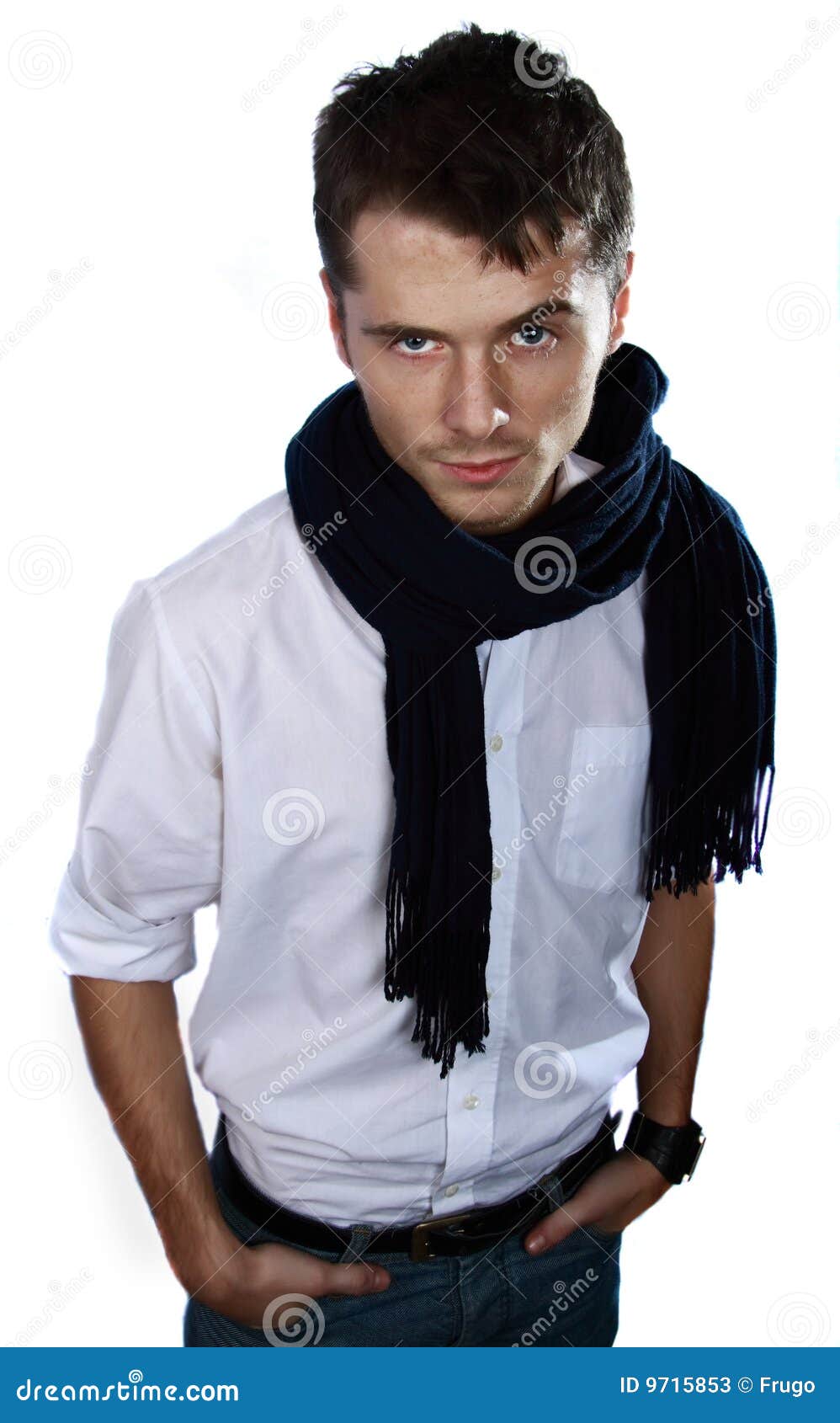 A Portrait about a Trendy Cute Guy Who is Smiling Stock Image - Image ...