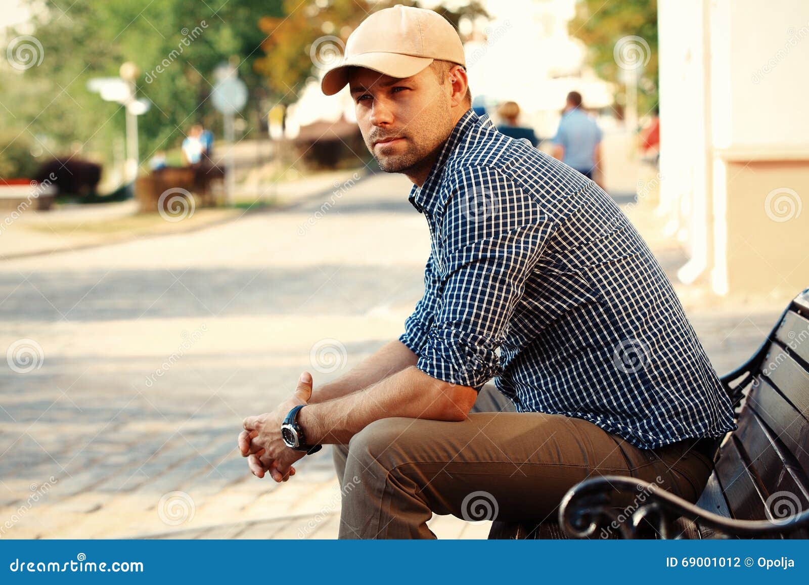 Portrait of Trendy Young Man in the City Stock Photo - Image of smile ...