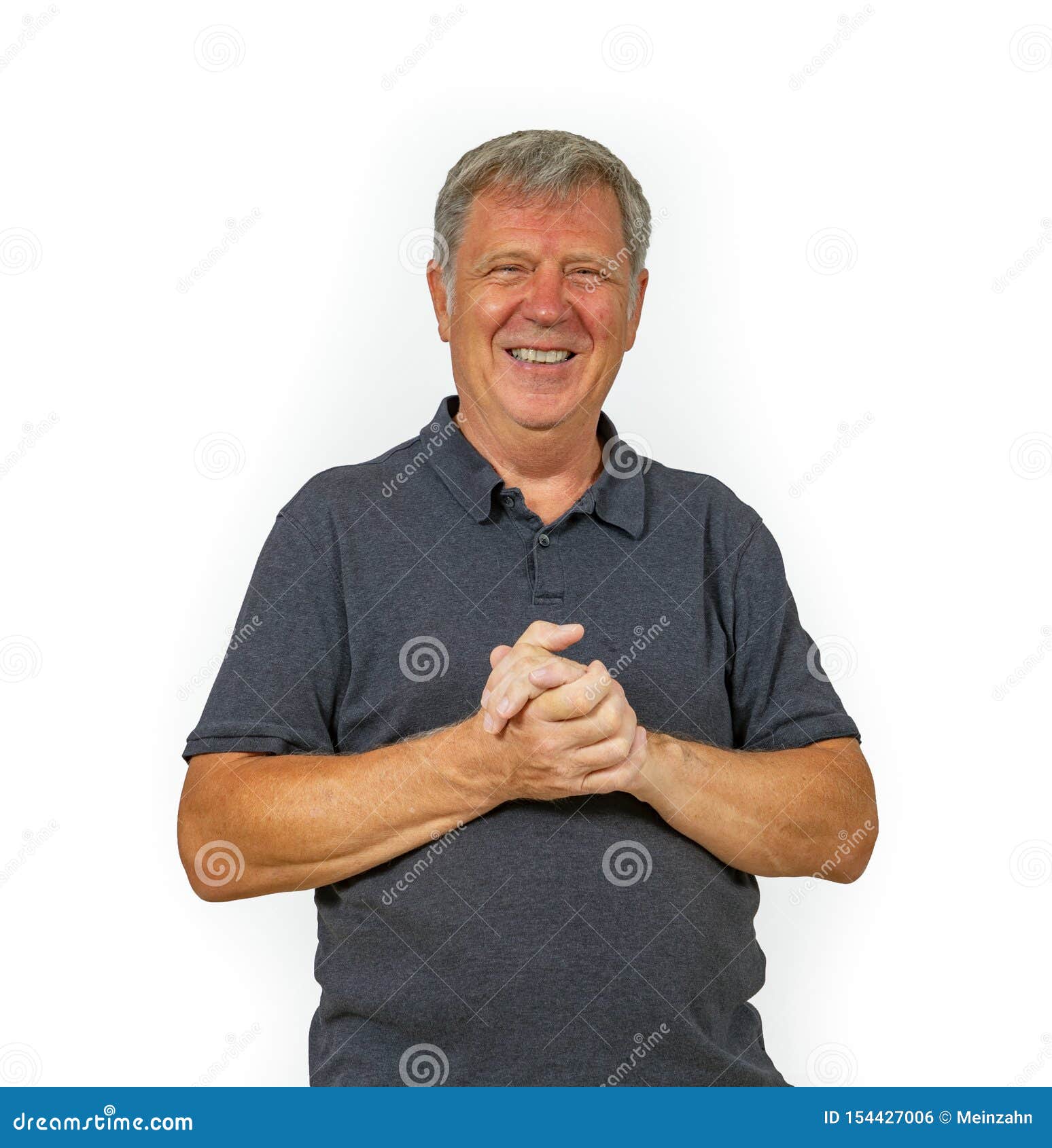 Portrait of Trustful Smiling Mature Man Stock Photo - Image of portrait ...