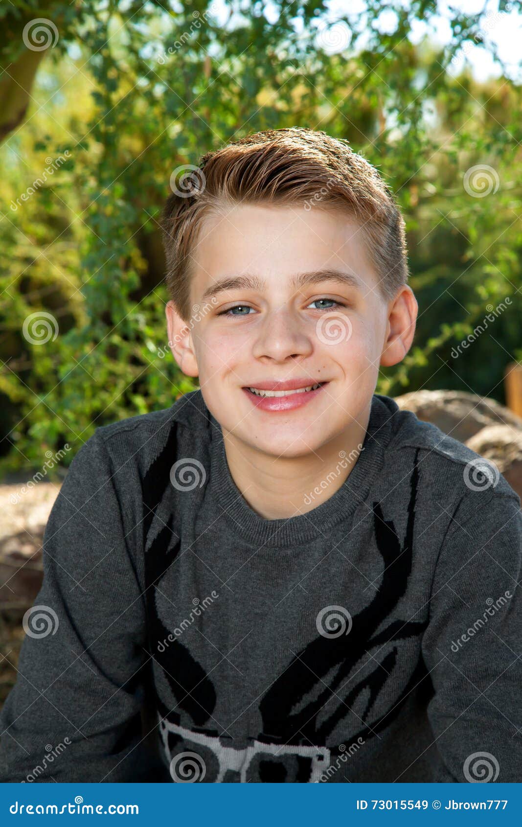 Portrait of a Tween Boy stock image. Image of blue, attractive - 73015549