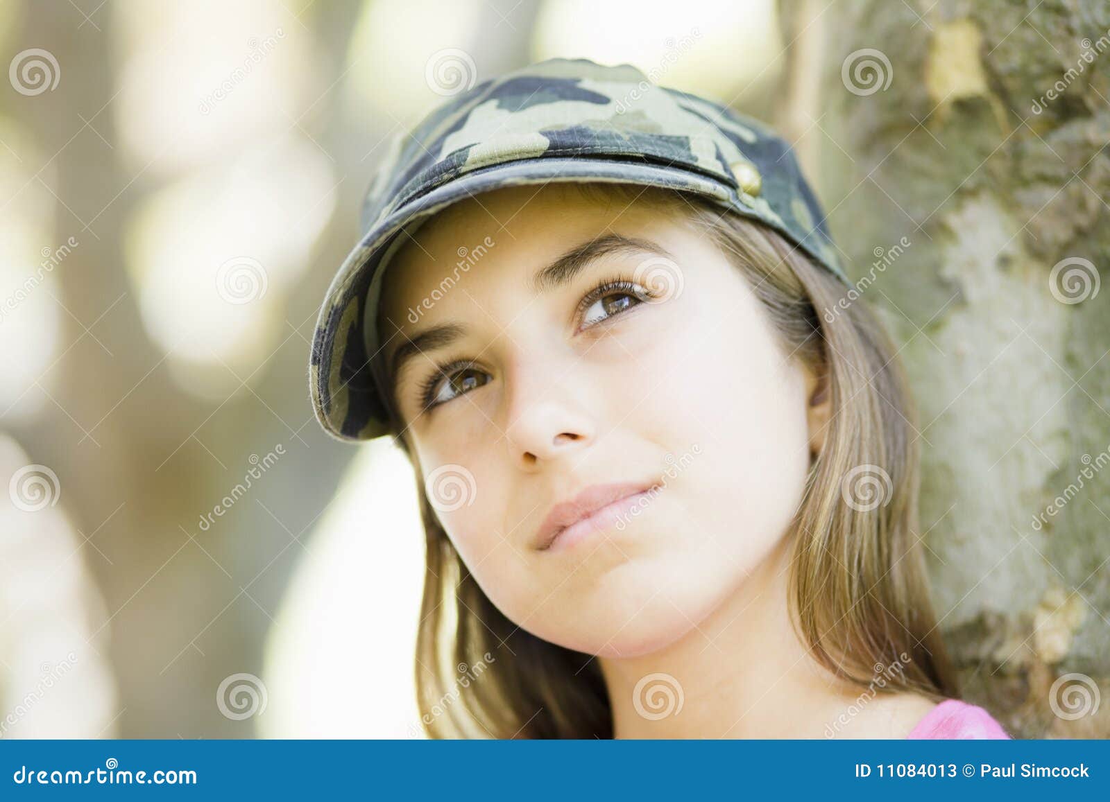 Portrait of Tween Girl in Cap Stock Image - Image of girl, tween: 11084013