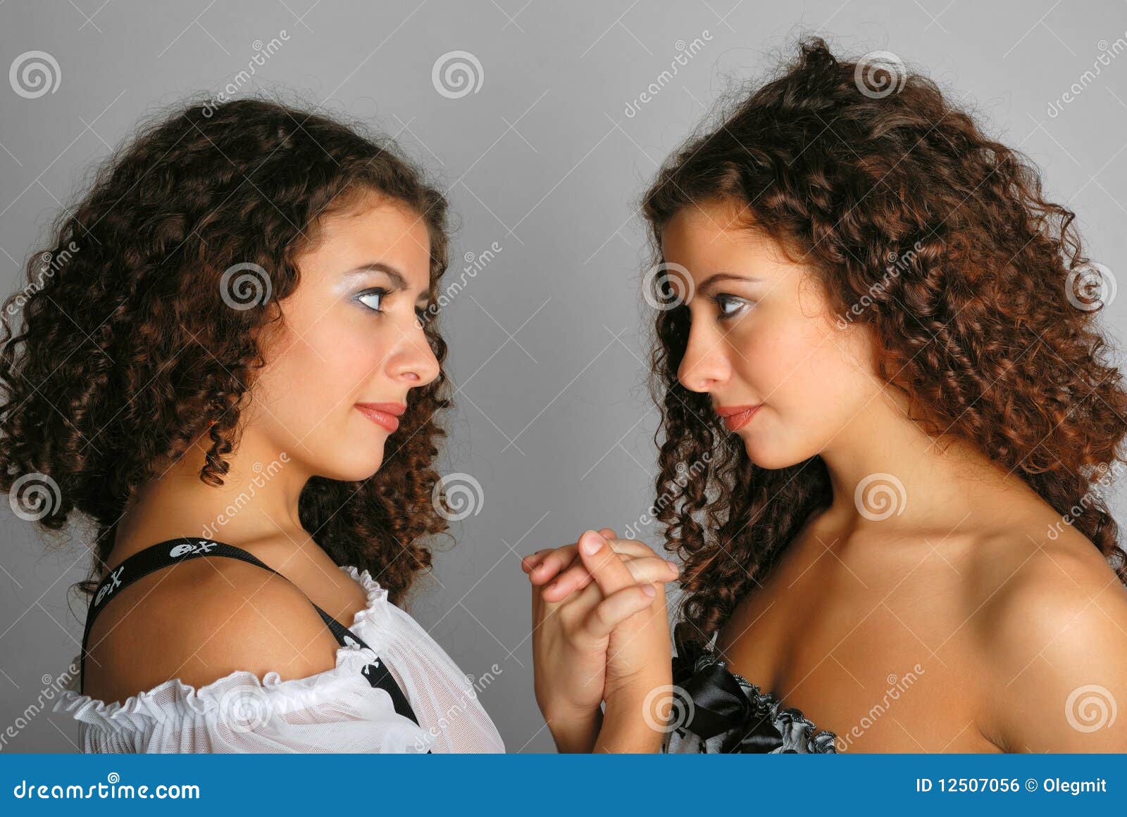 Portrait of Twins Face To Face Stock Photo - Image of friendship, twins ...