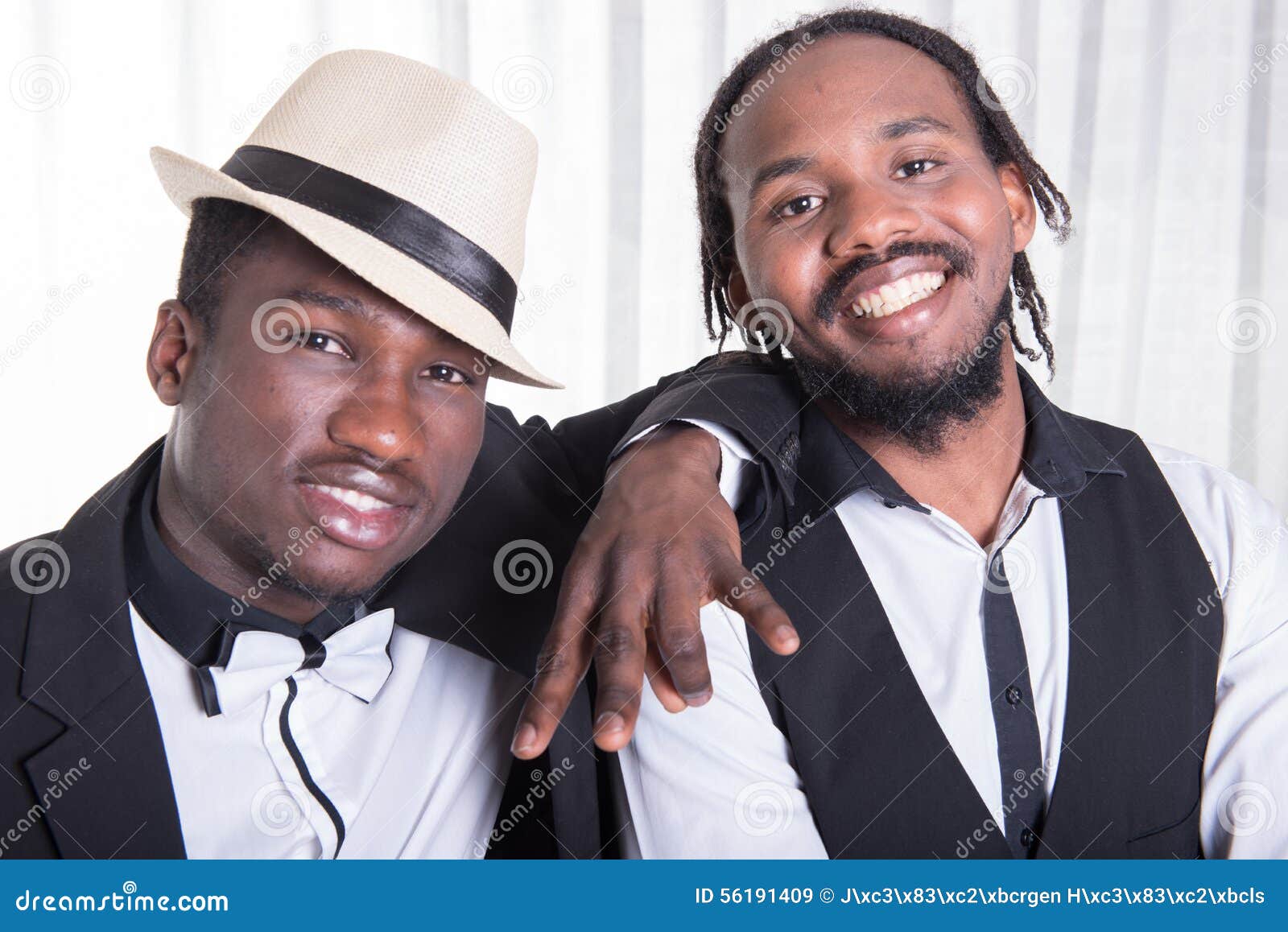 Portrait of Two African Guys Stock Image - Image of black, closeup ...