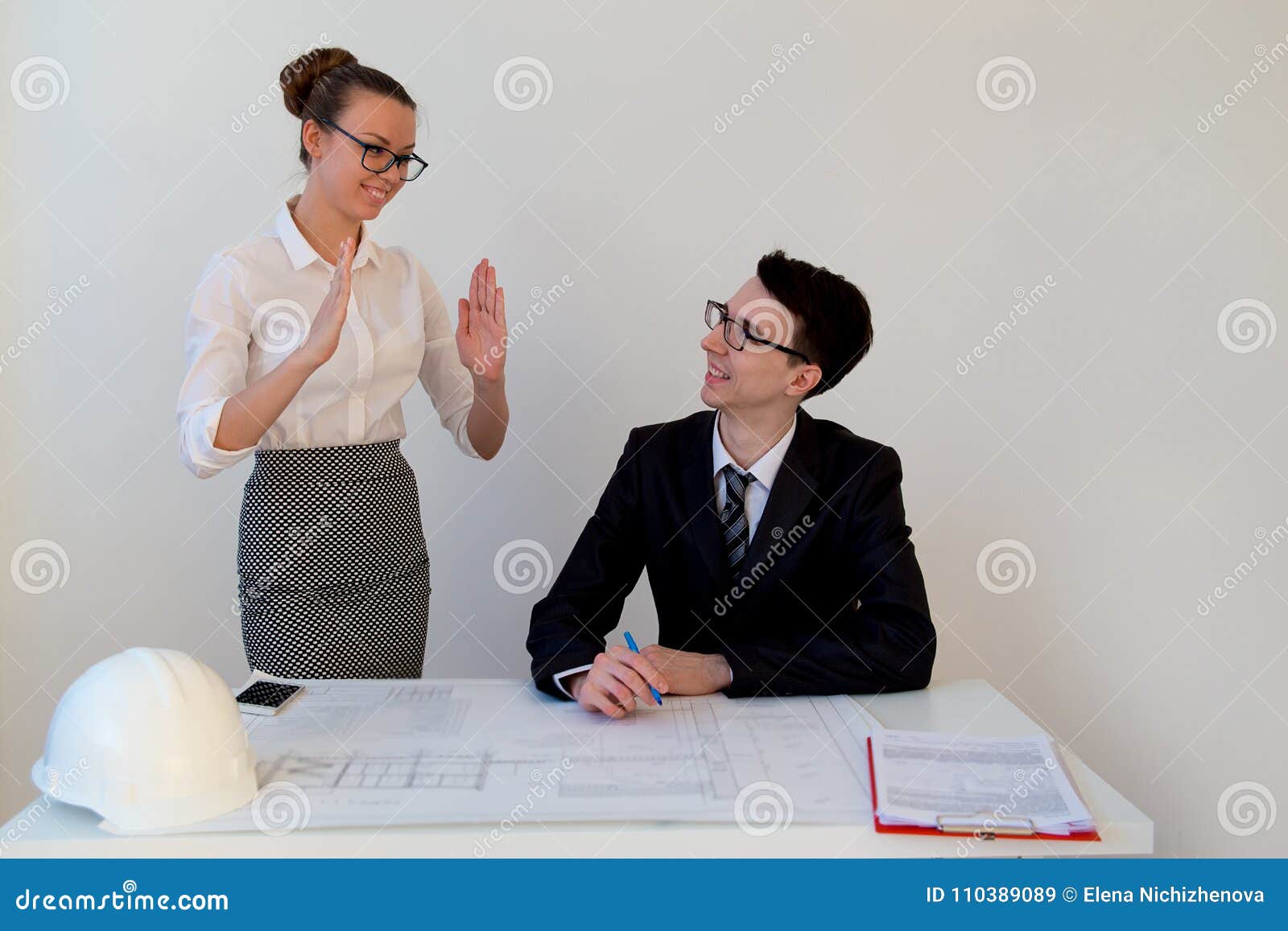 Architects Discussing Plans Stock Image - Image of designer, corporate ...
