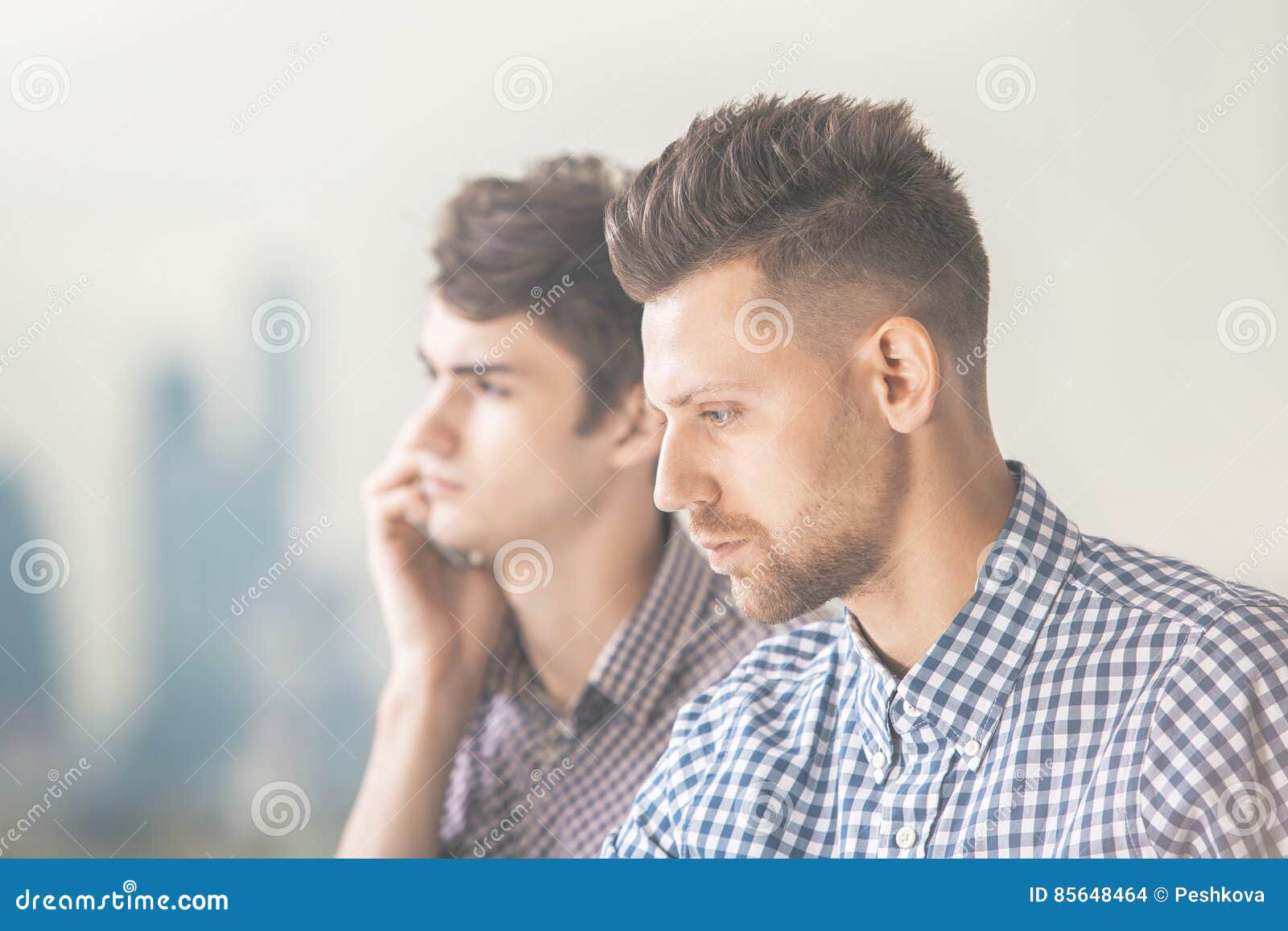 Portrait of Two Attractive Men Stock Photo - Image of entrepreneur ...