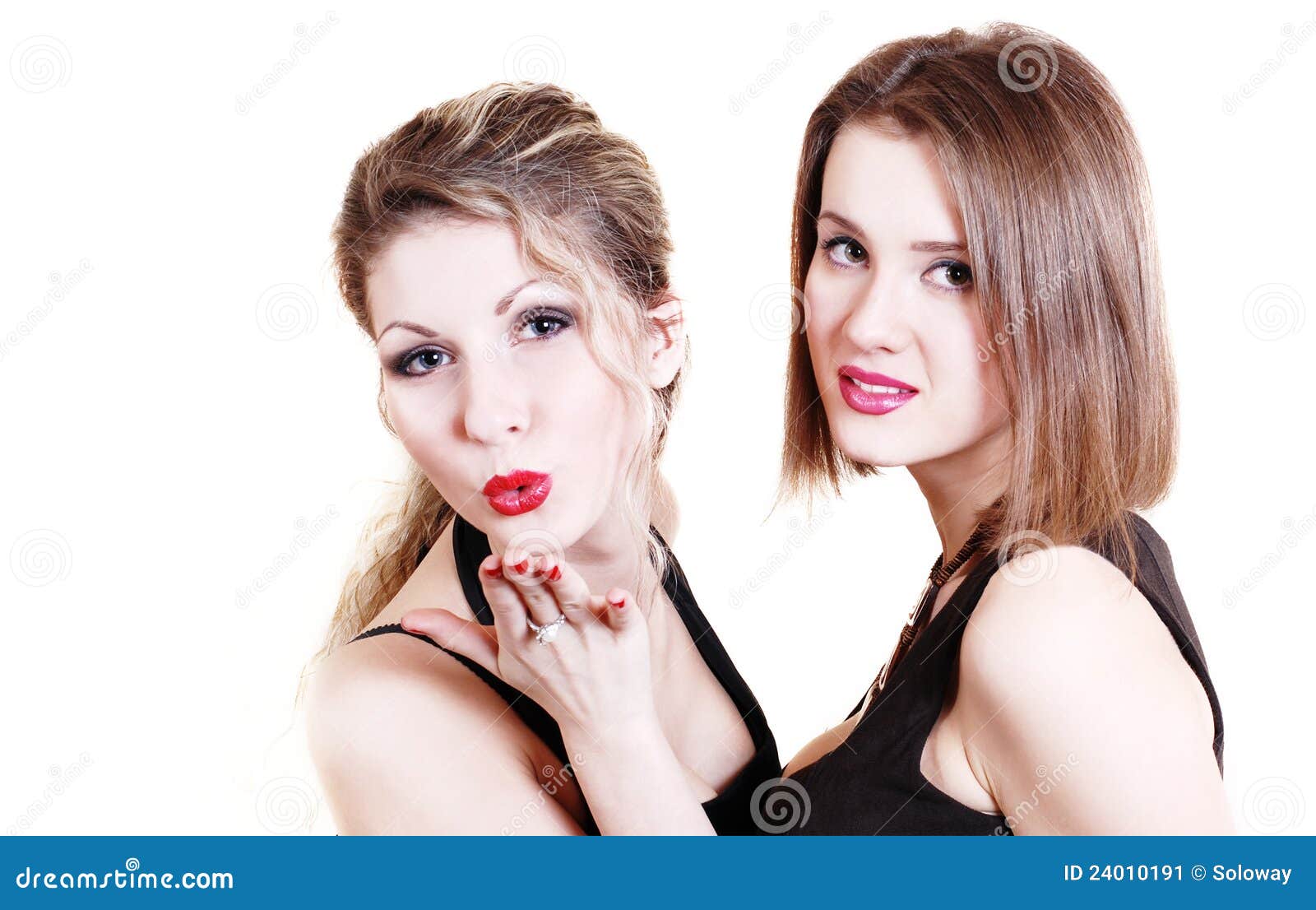 Portrait of Two Beautiful Girls Stock Image - Image of expression ...