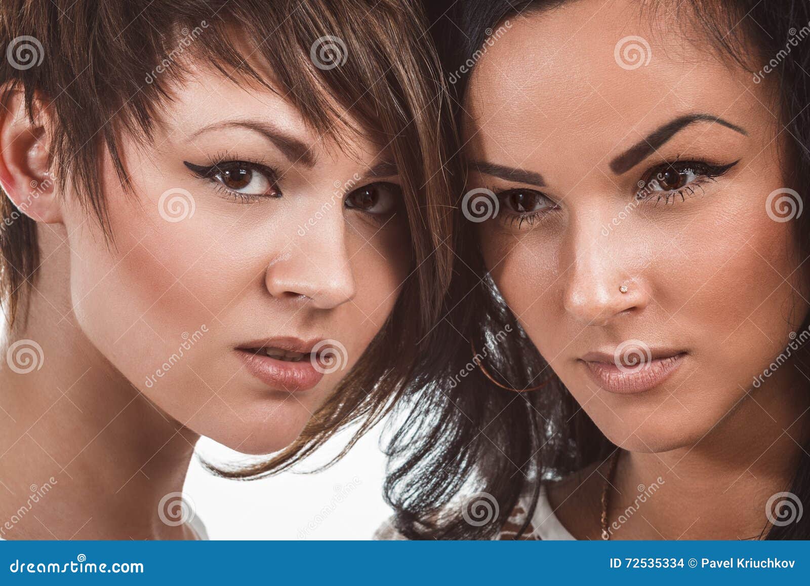 Portrait of Two Beautiful Women Stock Photo - Image of pretty, women ...