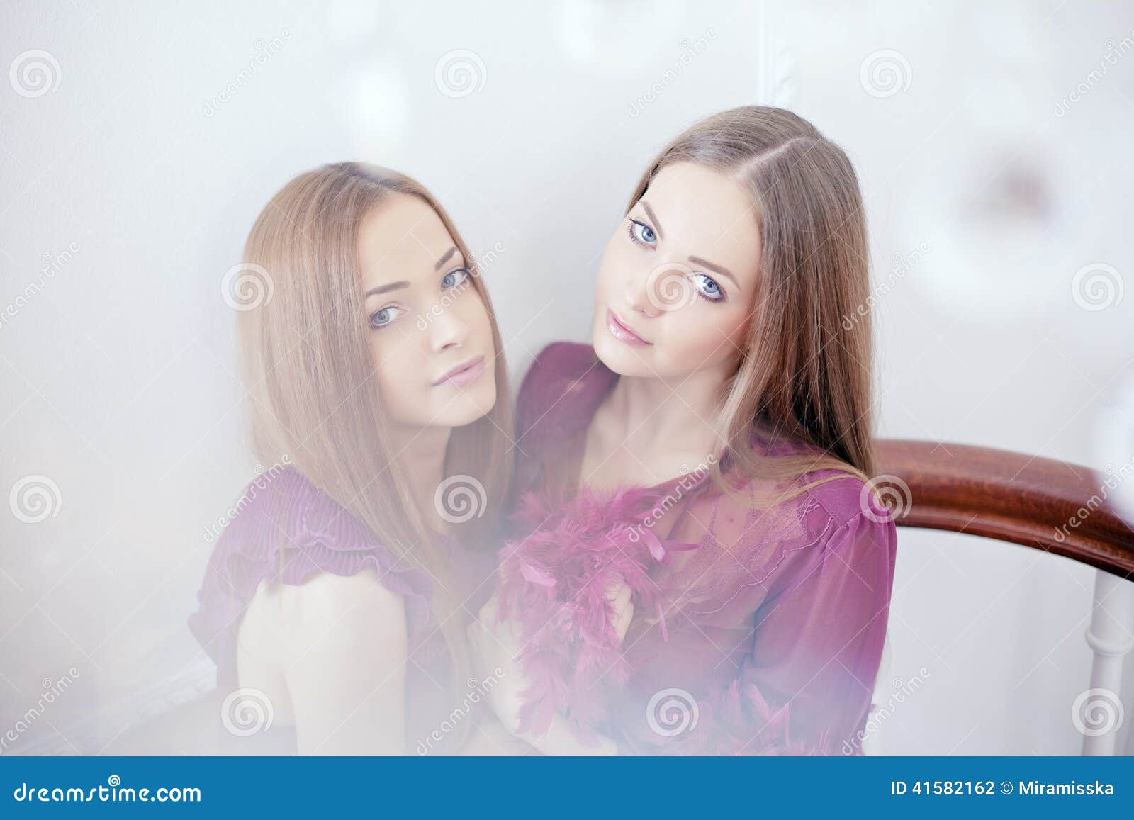 Portrait of Two Beautiful Women Stock Photo - Image of care, glamour ...