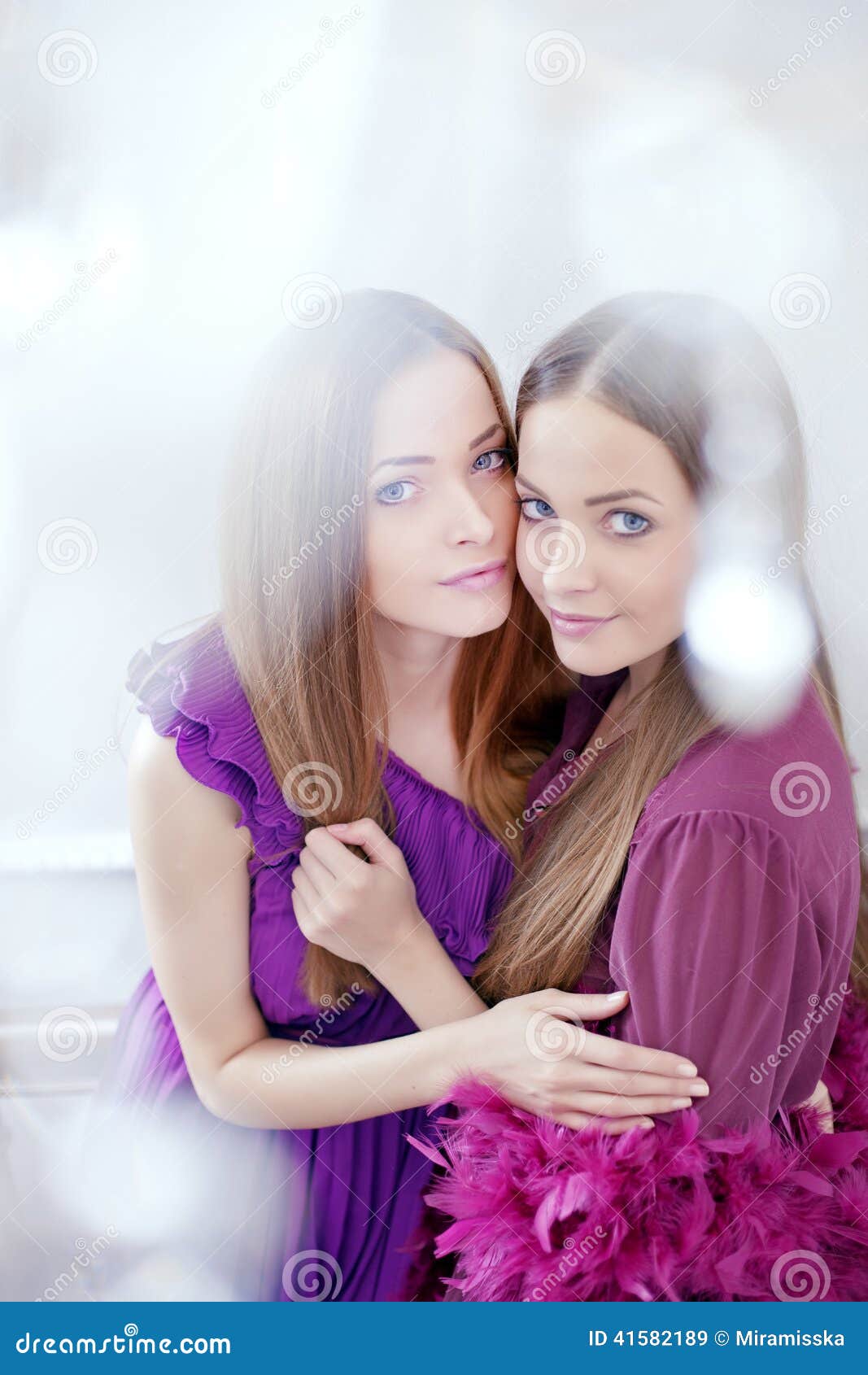 Portrait of Two Beautiful Women Stock Image - Image of friends ...