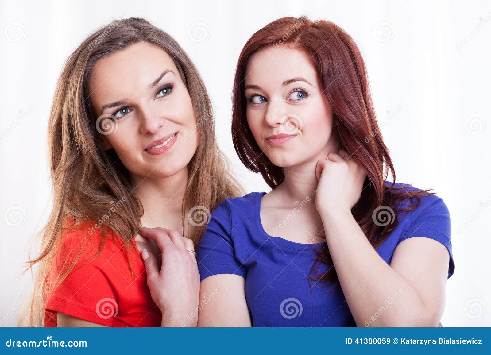 Portrait of a Two Beautiful Women Stock Image - Image of close ...