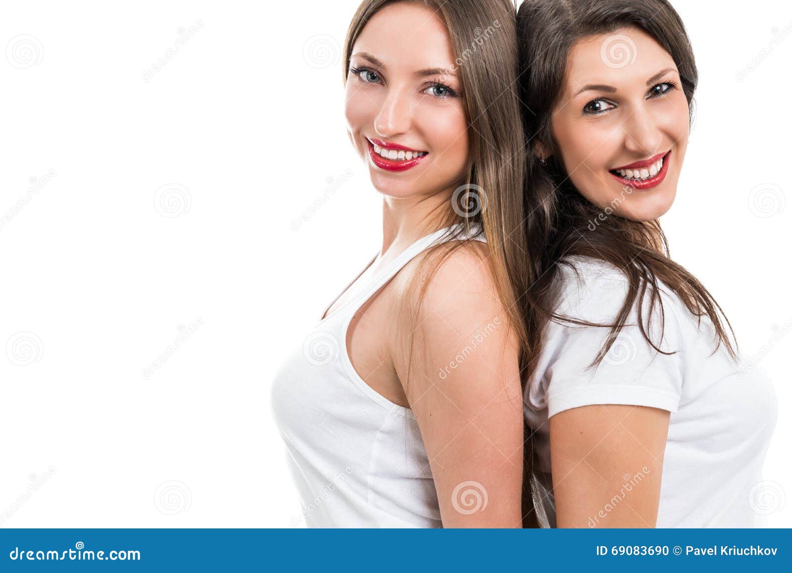Portrait of Two Beautiful Women Stock Photo - Image of happy, feminine ...