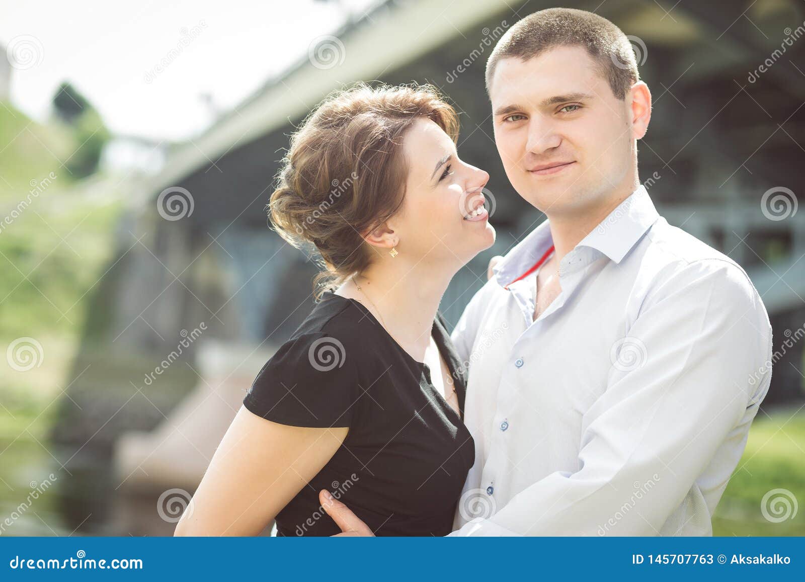 Portrait of Two Beautiful Young Lovers Stock Image - Image of happy ...