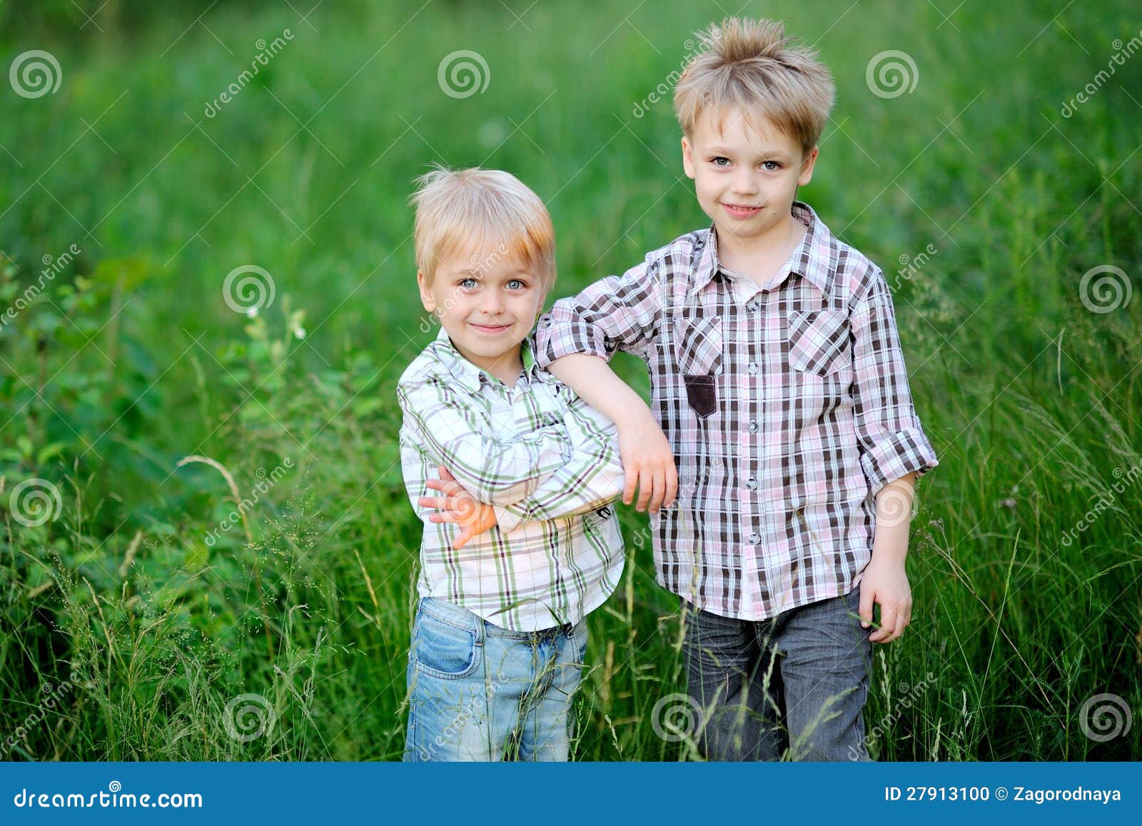 Portrait of two brothers stock photo. Image of happy - 27913100