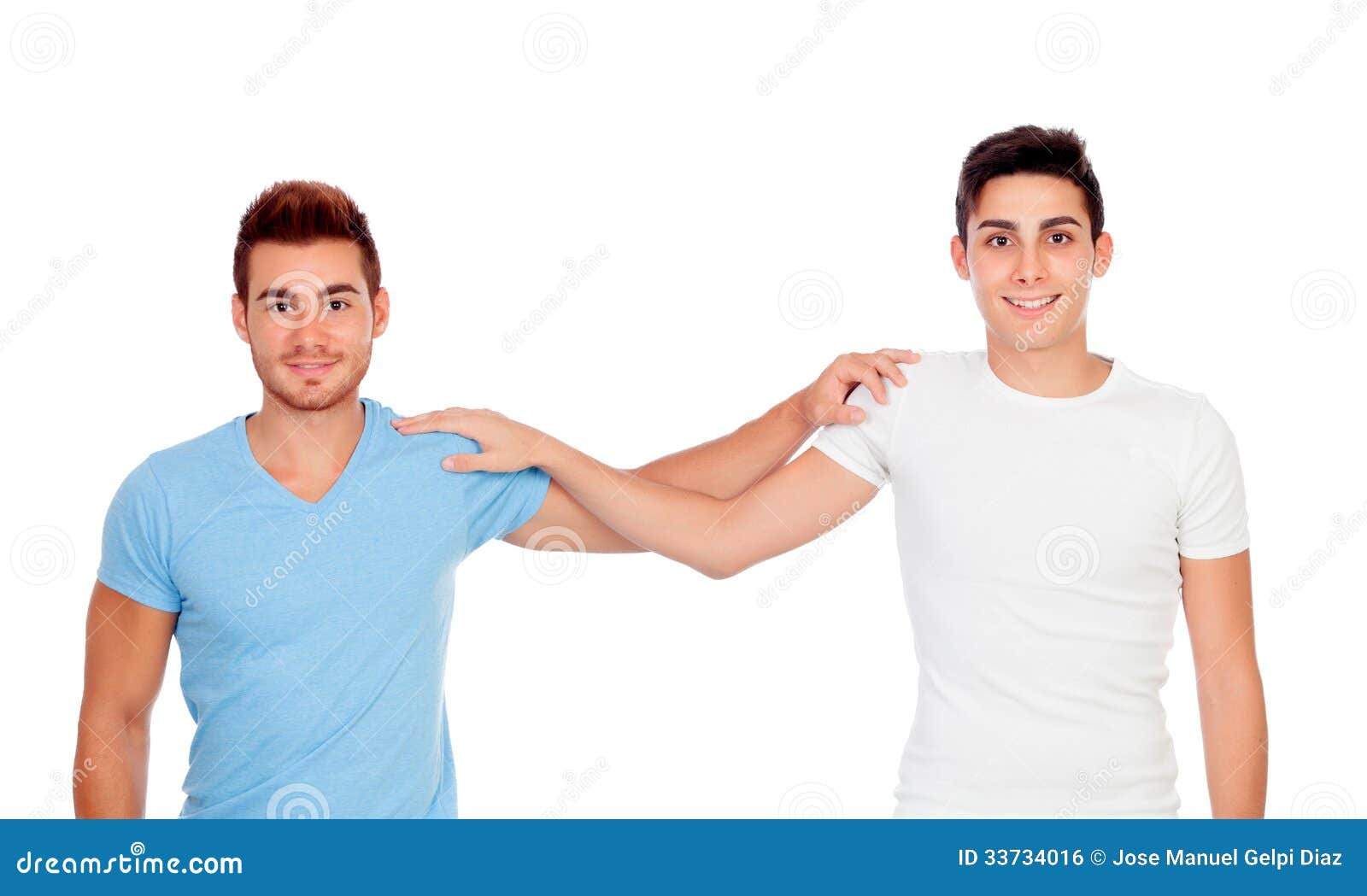 Portrait of two brothers stock photo. Image of friendship - 33734016