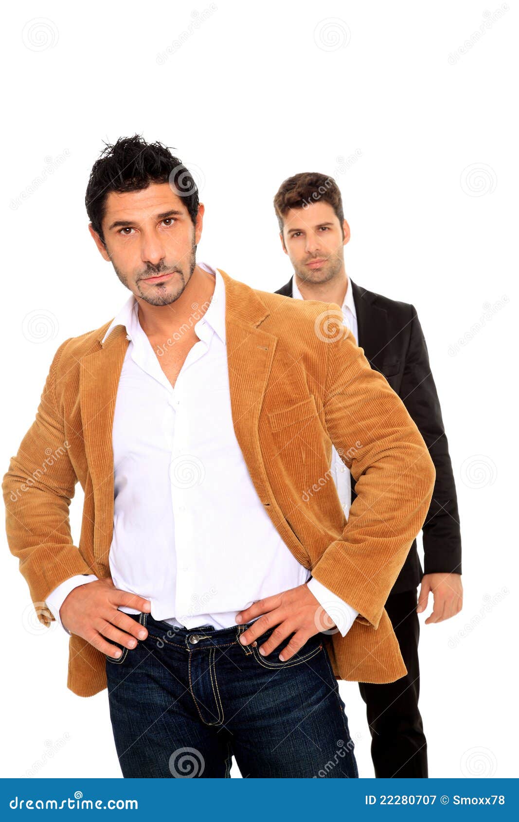 Portrait of Two Business Man Stock Image - Image of holding, studio ...