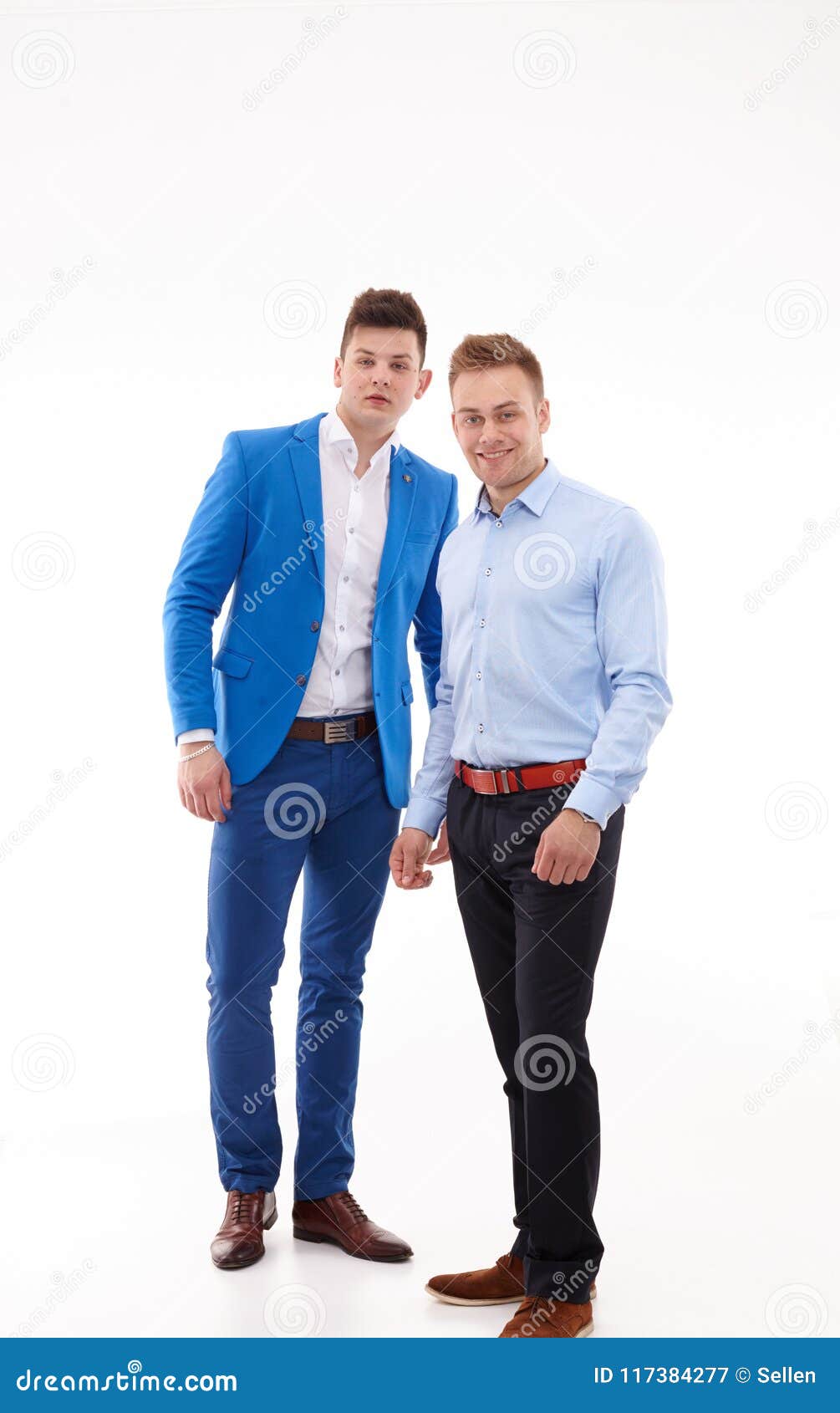 Portrait of Two Business Men Standing Together Stock Image - Image of ...