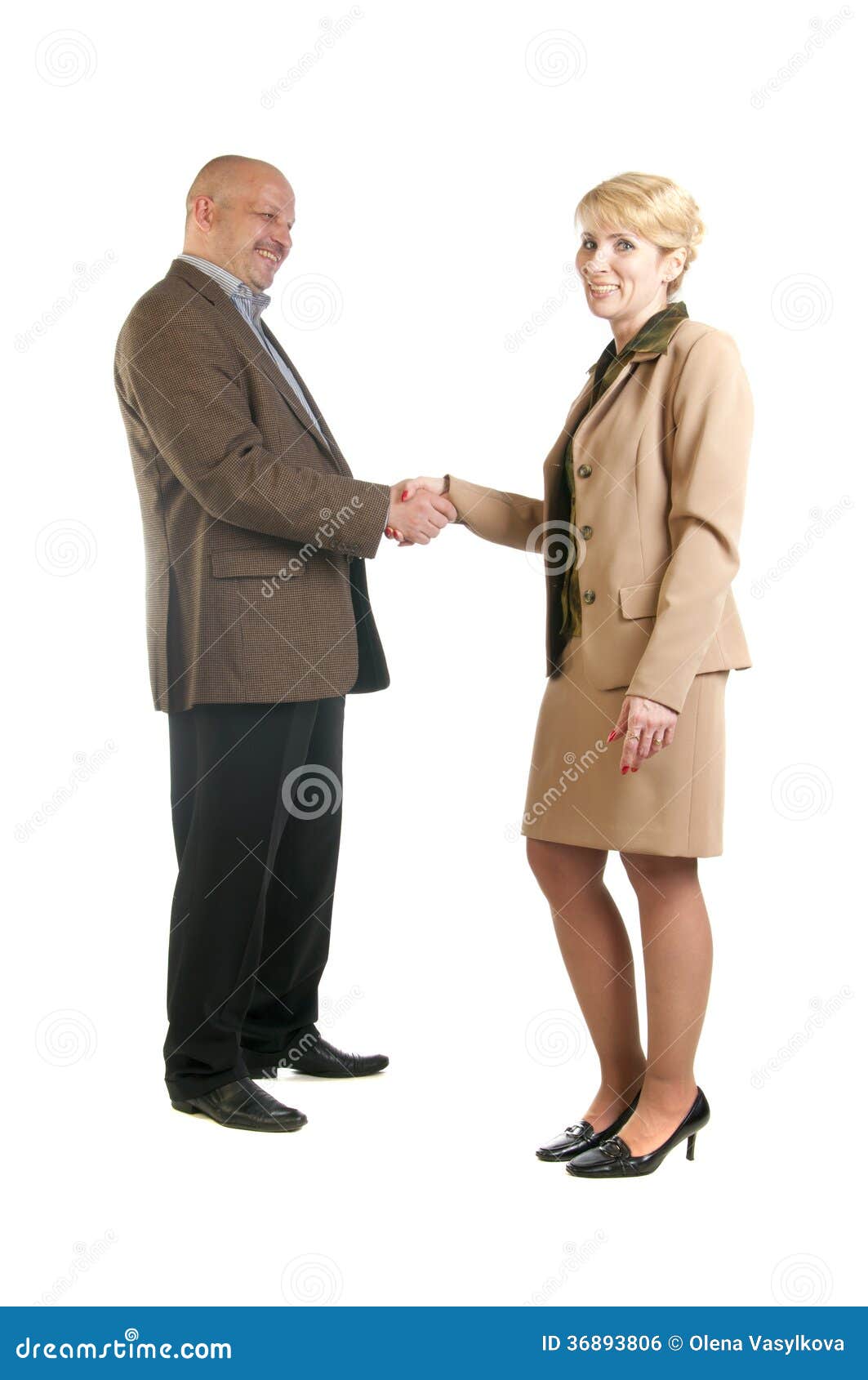 Portrait of Two Business People Stock Photo - Image of partnership ...