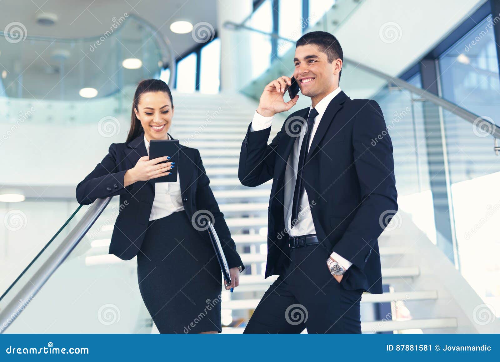 Portrait of Two Business People Stock Image - Image of expression ...