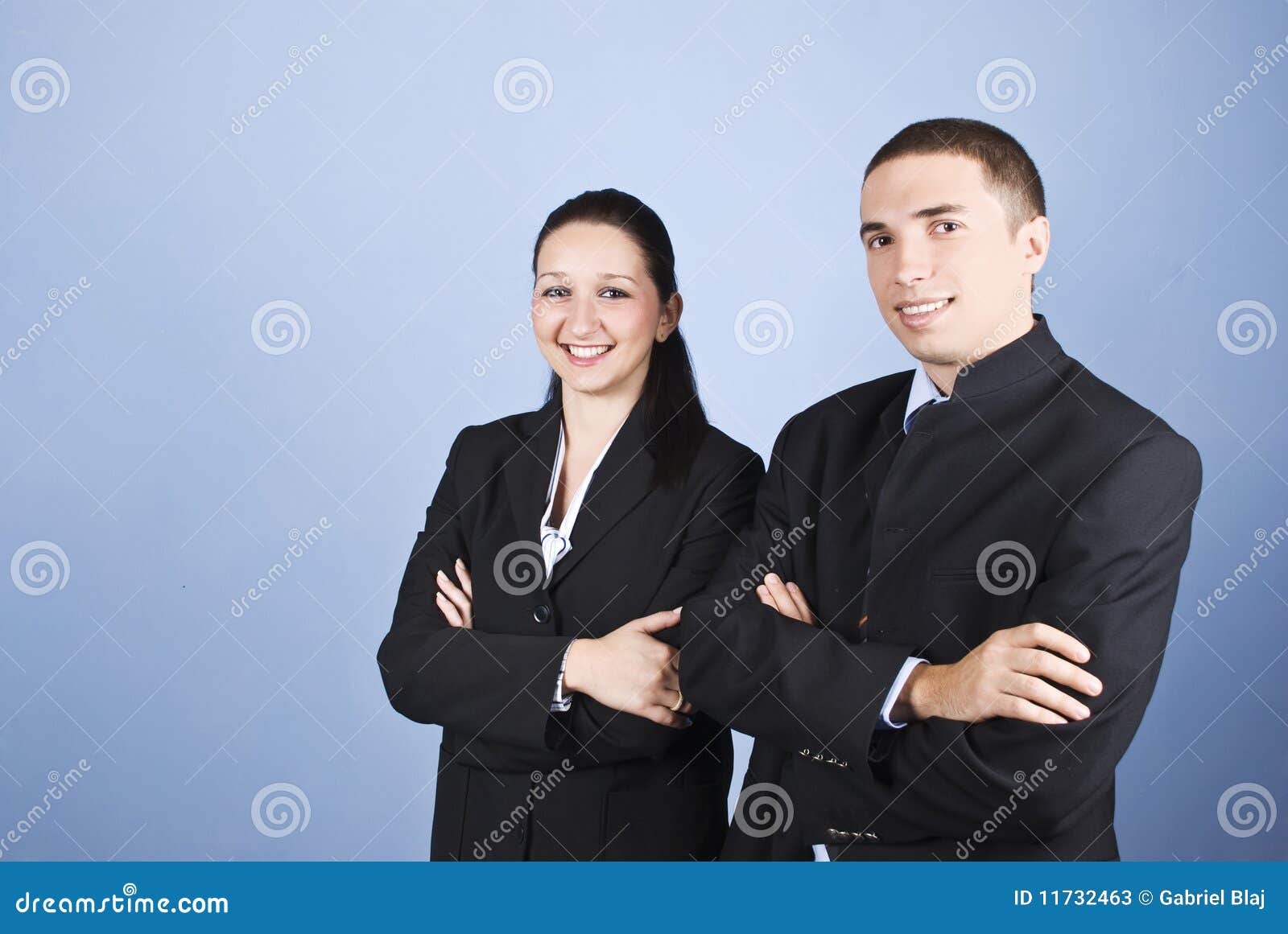 Portrait of Two Business Young People Stock Image - Image of ...
