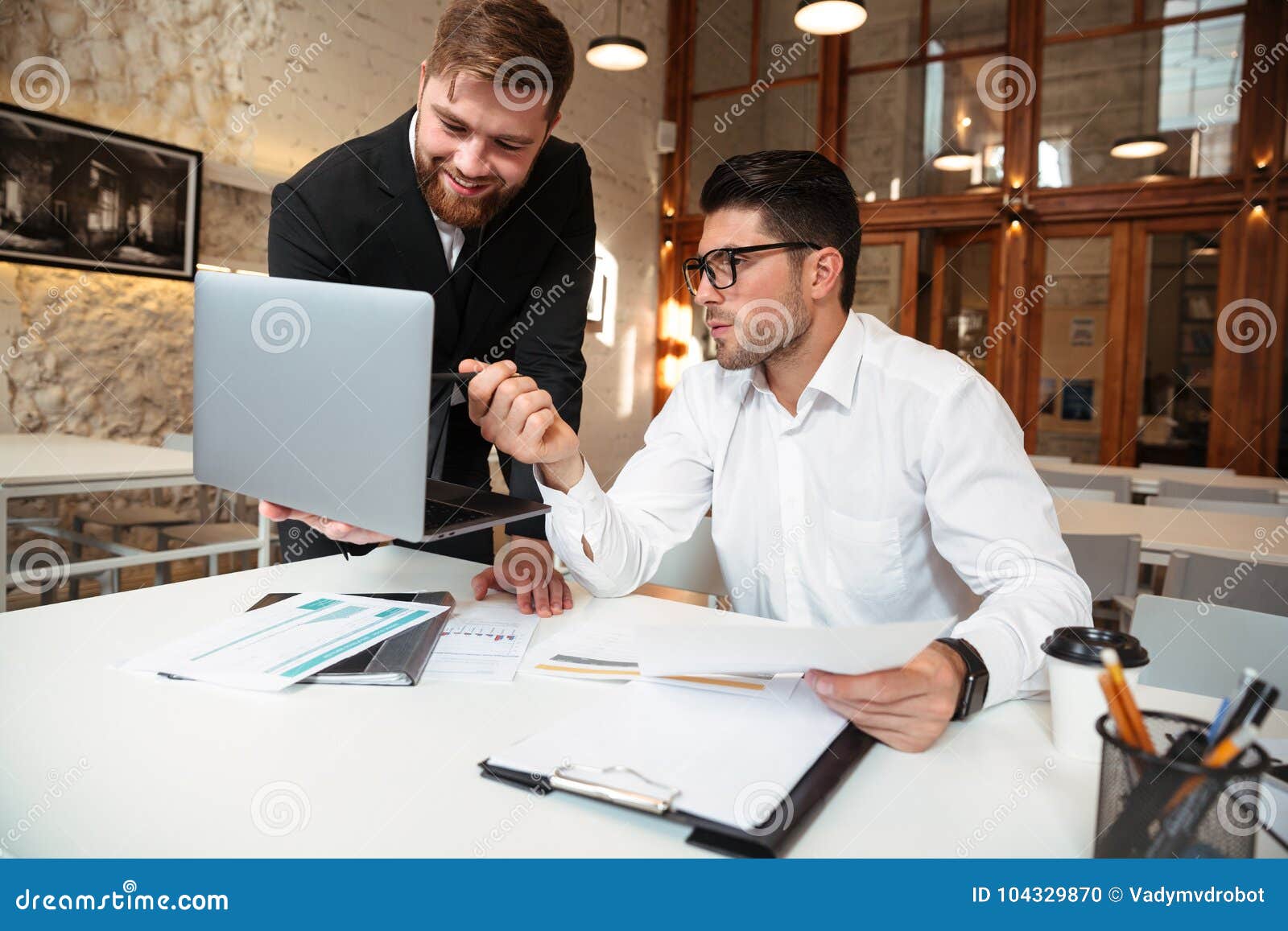 Portrait of a Two Businessmen Discussing an Issue Stock Photo - Image ... Portrait of a Two Businessmen Discussing an Issue Stock Photo - Image ...