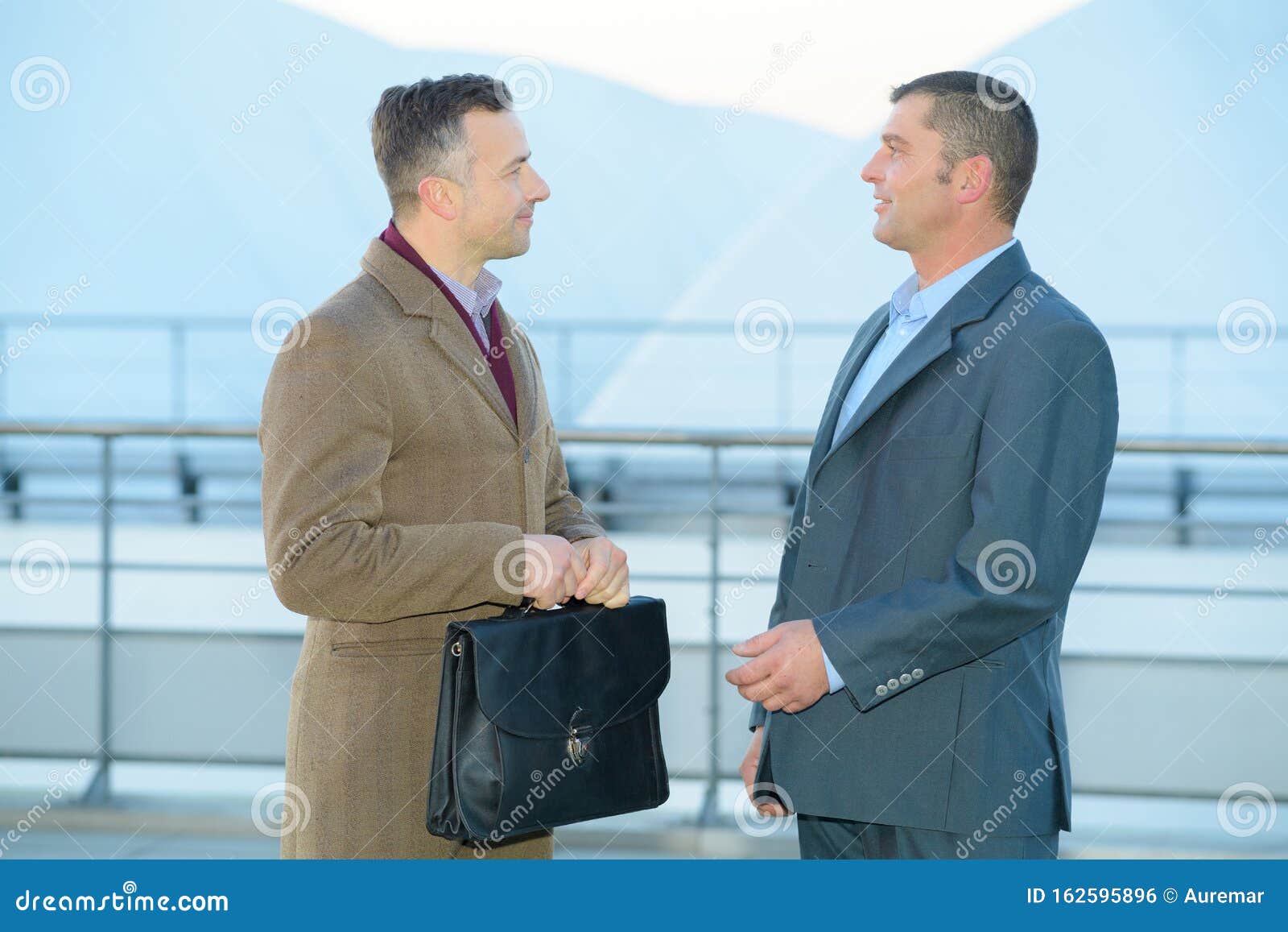 Portrait Two Businessmen Outdoor Stock Photo - Image of career ...